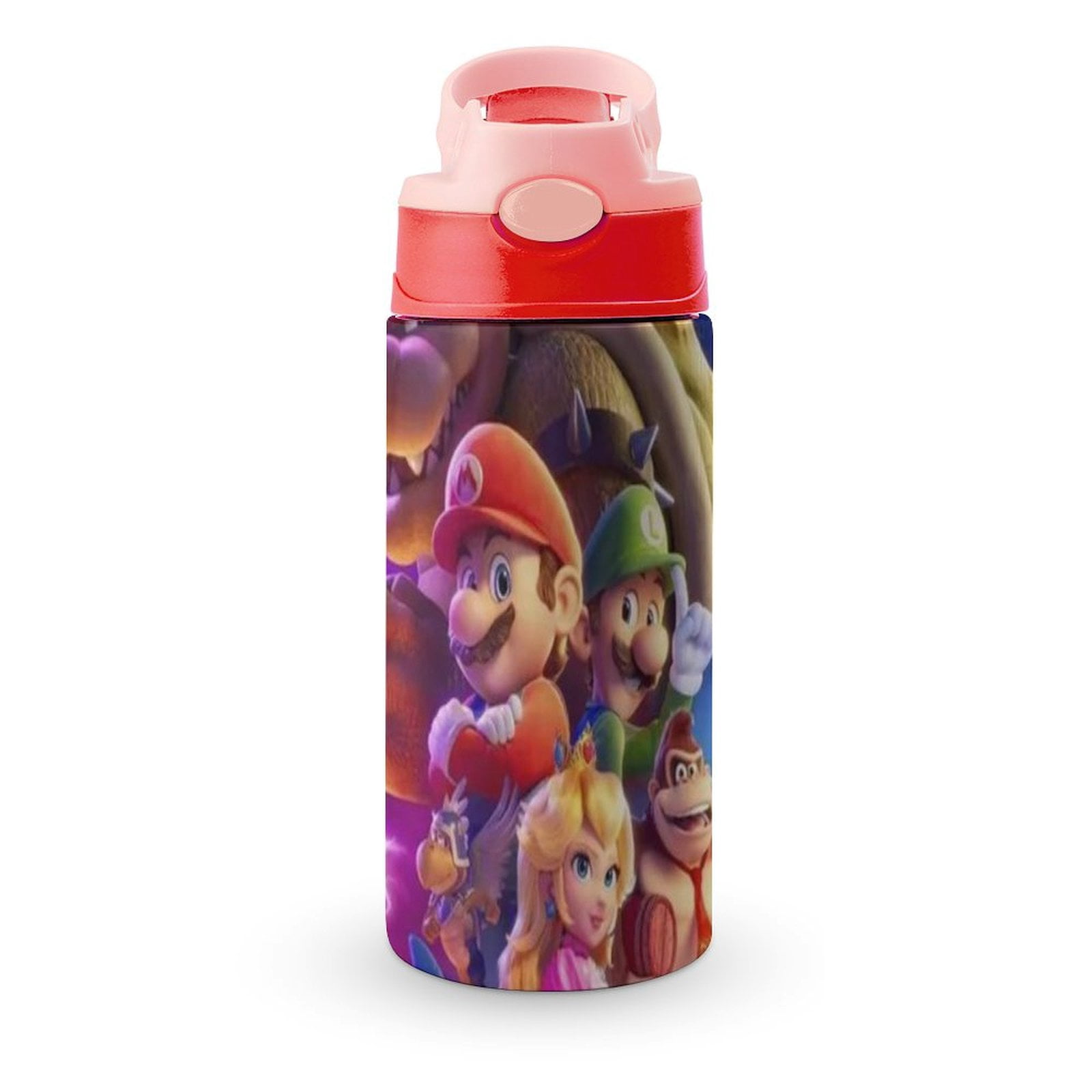 Super Mario Water Bottle, Insulated Water Cup with Pull Top Cap, 304 ...
