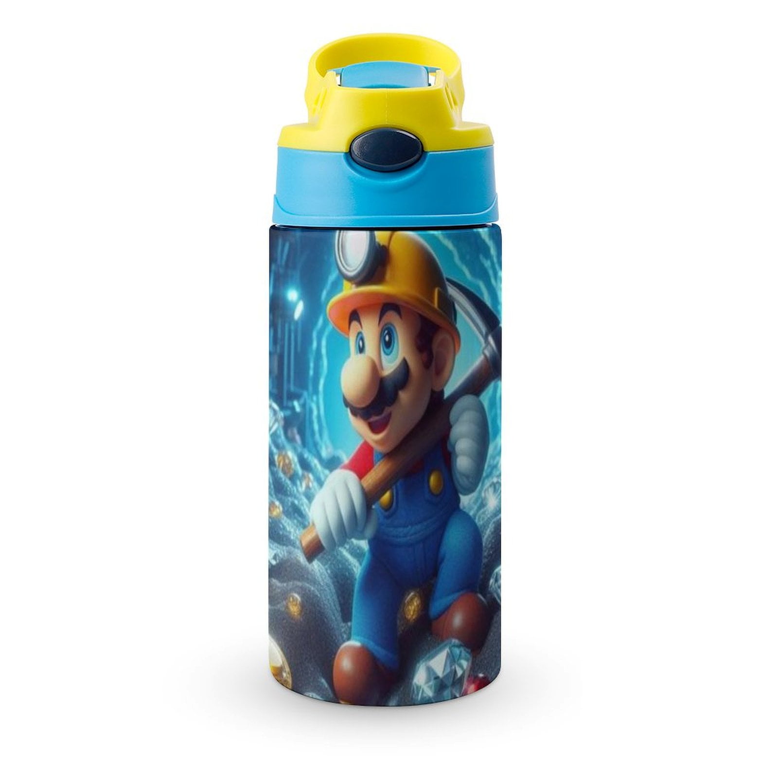 Super Mario Water Bottle, Insulated Water Cup with Pull Top Cap, 304 ...