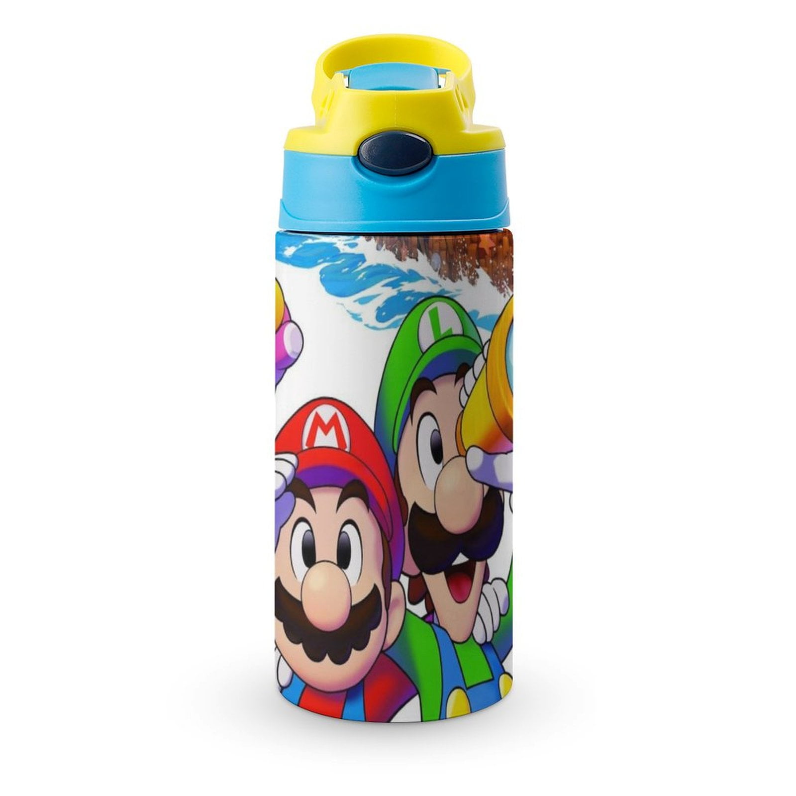 Super Mario Water Bottle, Insulated Water Cup with Pull Top Cap, 304 ...