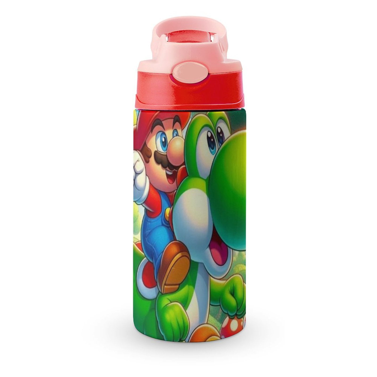 Super Mario Water Bottle, Insulated Water Cup with Pull Top Cap, 304 ...
