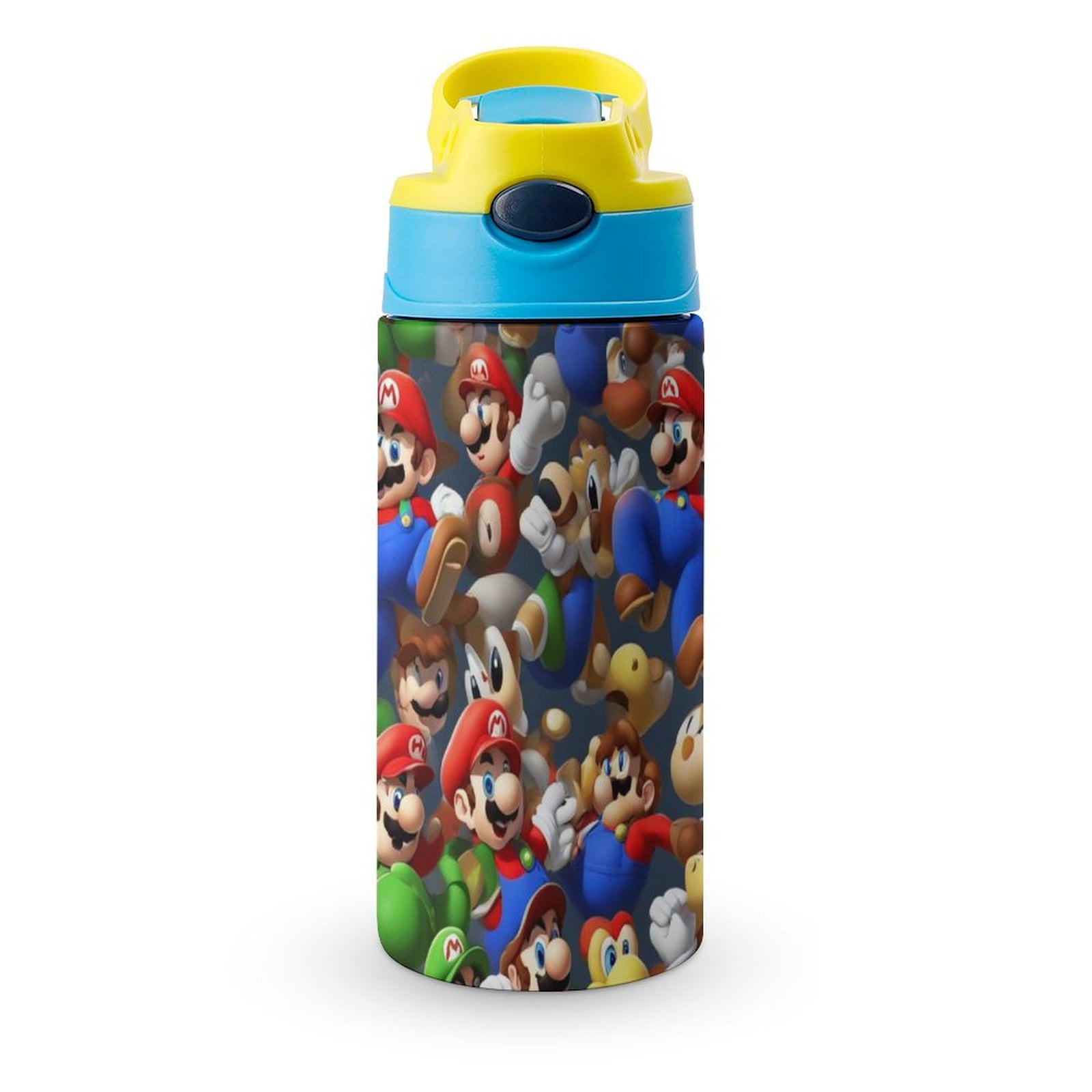 Super Mario Water Bottle, Insulated Water Cup with Pull Top Cap, 304 ...