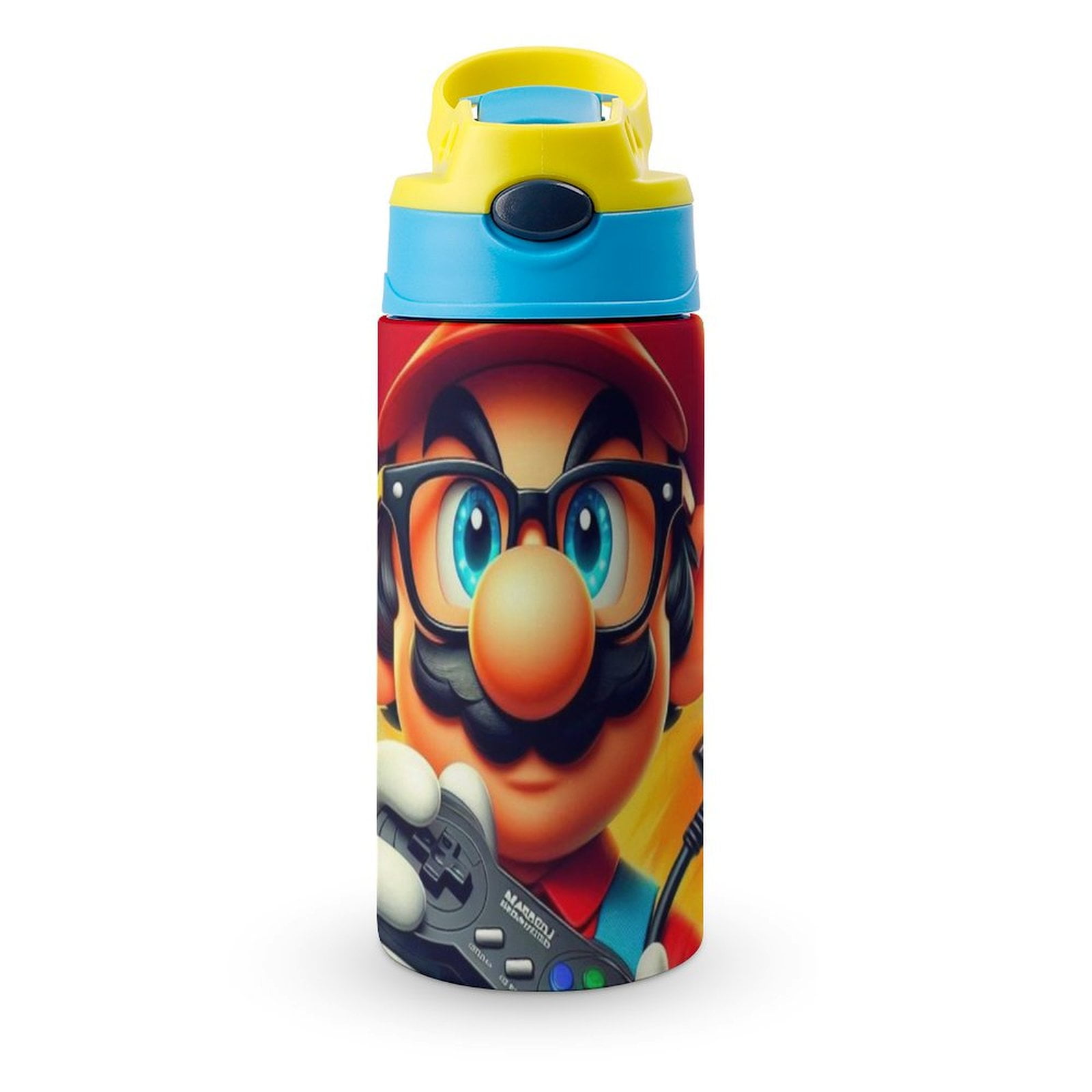 Super Mario Water Bottle, Insulated Water Cup with Pull Top Cap, 304 ...