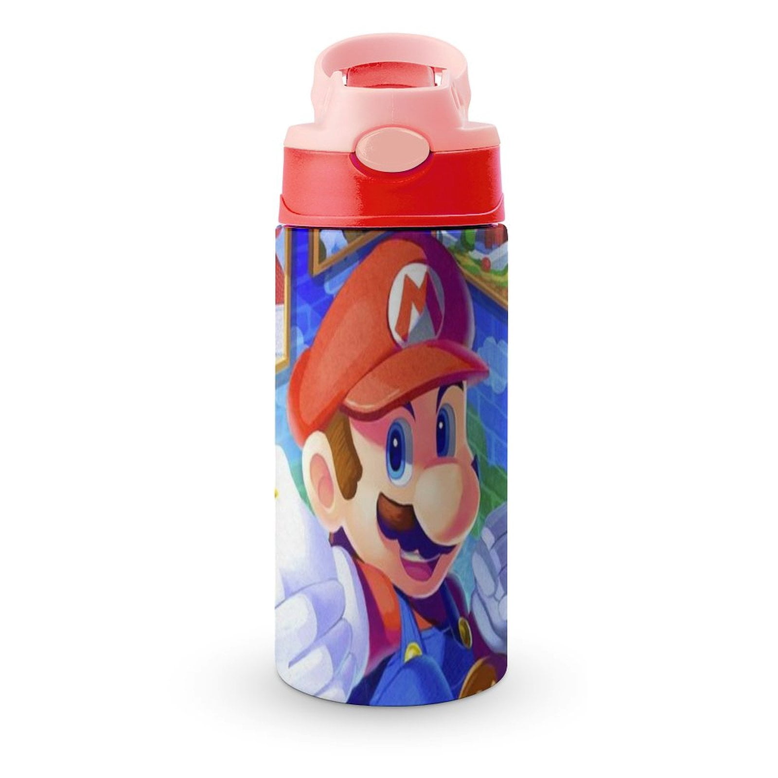 Super Mario Water Bottle, Insulated Water Cup with Pull Top Cap, 304 ...
