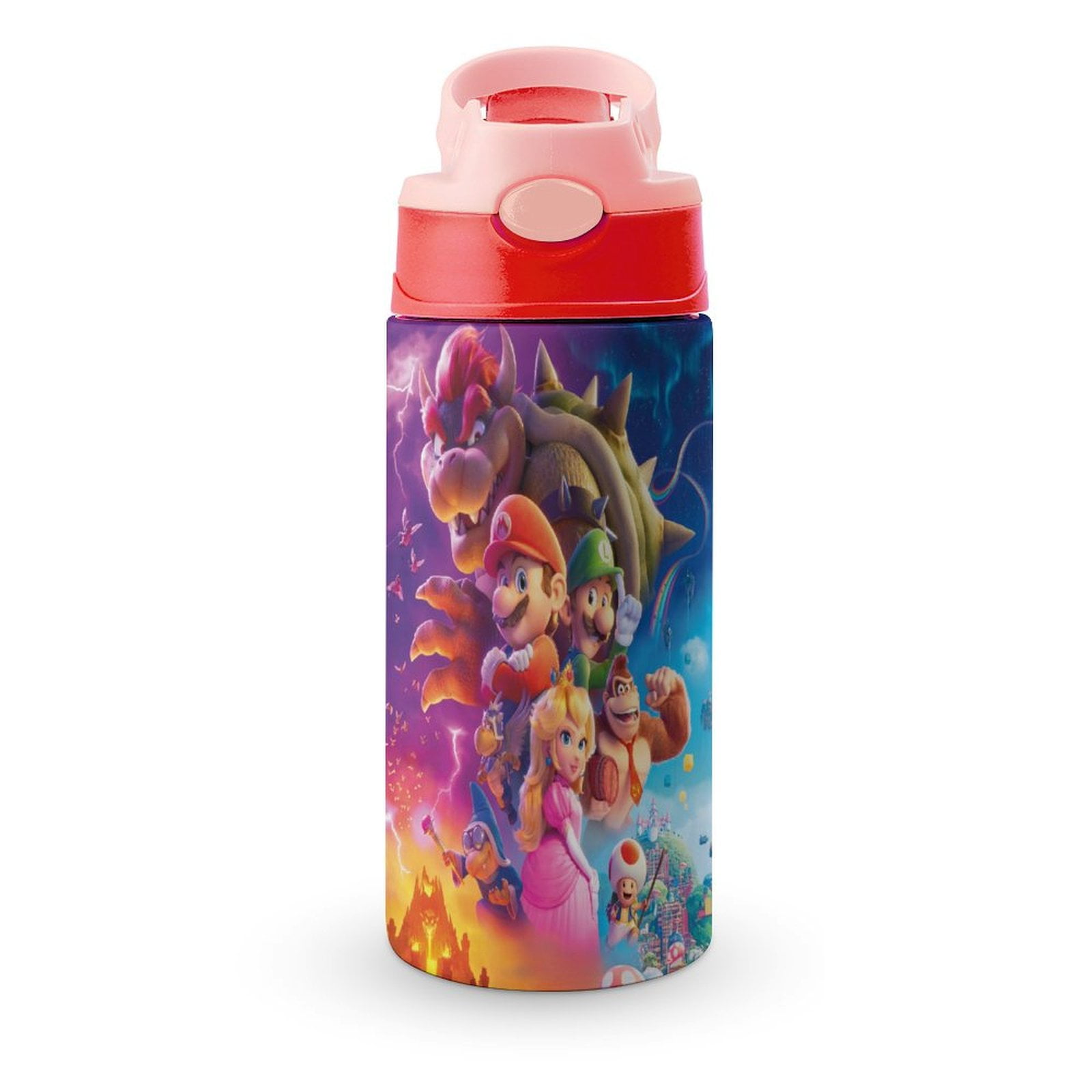 Super Mario Water Bottle, Insulated Water Cup with Pull Top Cap, 304 ...