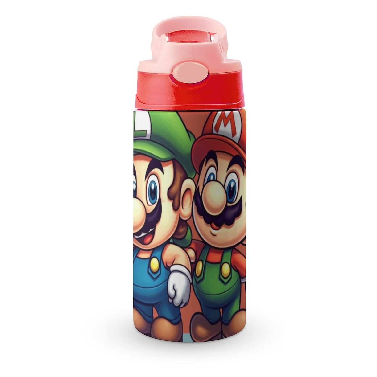 Super Mario Water Bottle, Insulated Water Cup with Pull Top Cap, 304 ...