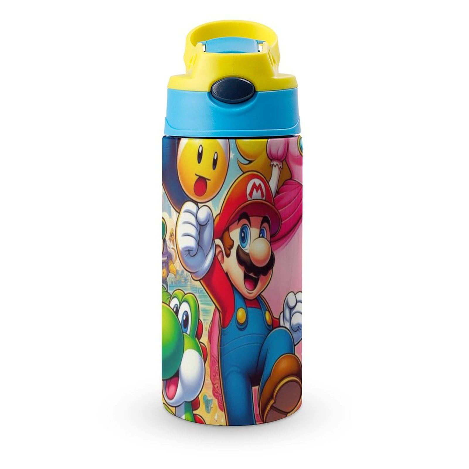 Super Mario Water Bottle, Insulated Water Cup with Pull Top Cap, 304 ...
