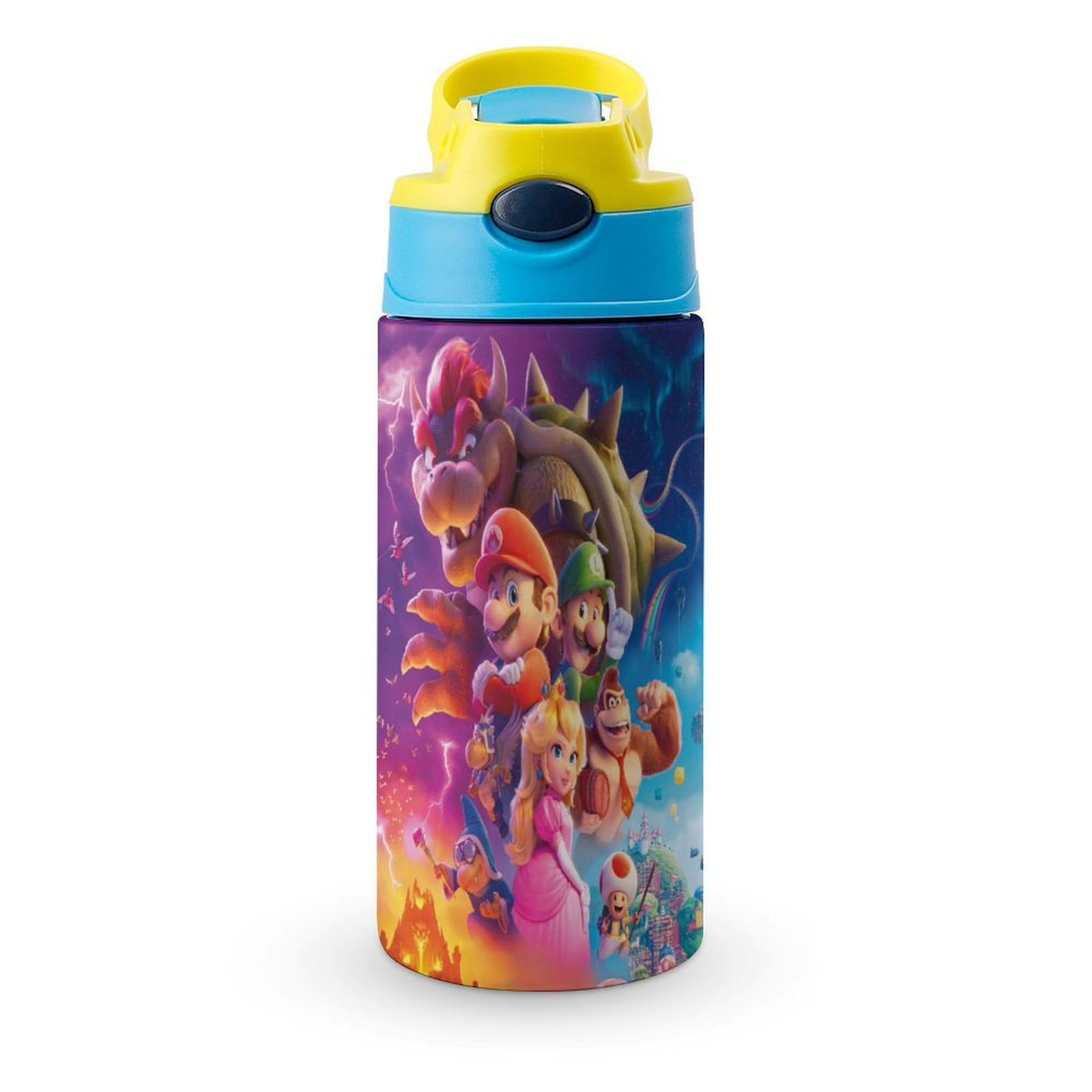 Super Mario Water Bottle, Insulated Water Cup with Pull Top Cap, 304 ...