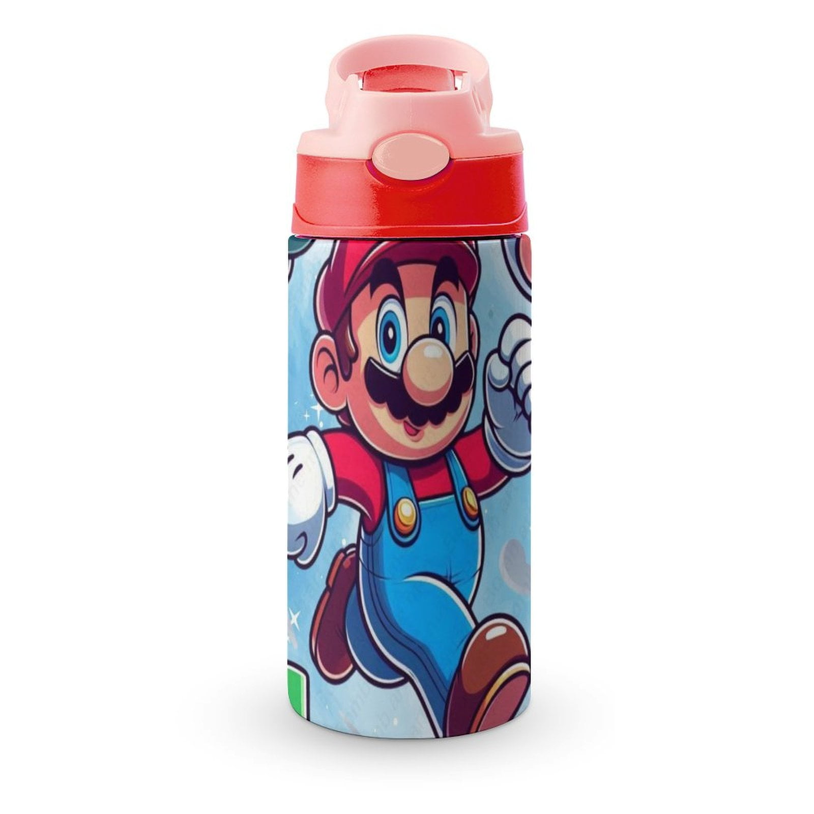 Super Mario Water Bottle, Insulated Water Cup with Pull Top Cap, 304 ...