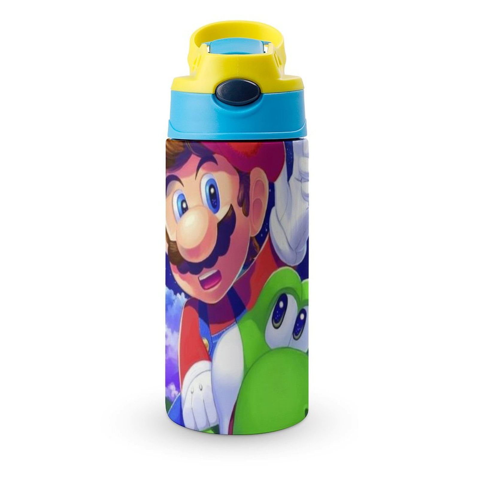 Super Mario Water Bottle, Insulated Water Cup with Pull Top Cap, 304 ...