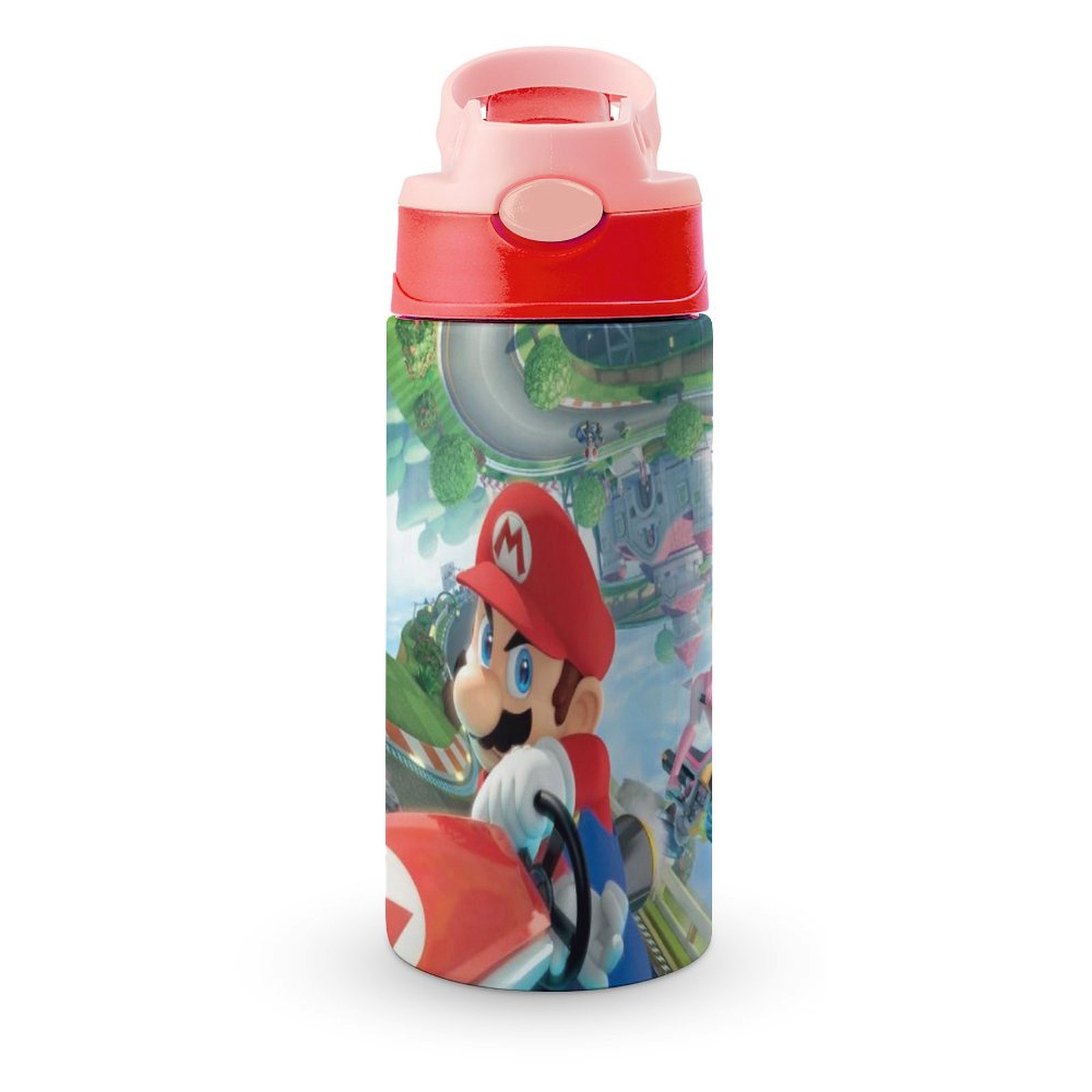 Super Mario Water Bottle, Insulated Water Cup with Pull Top Cap, 304 ...