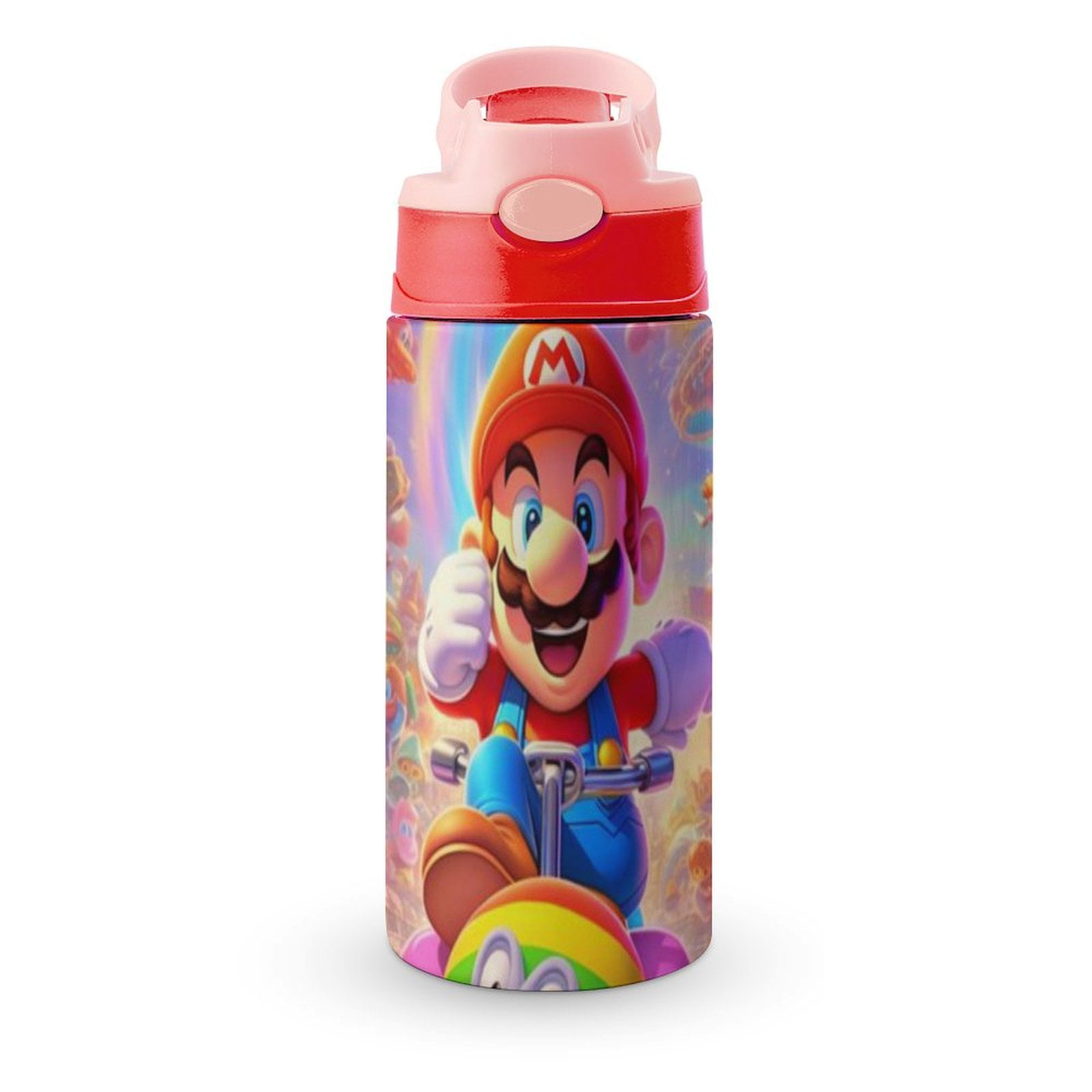 Super Mario Water Bottle, Insulated Water Cup with Pull Top Cap, 304 ...