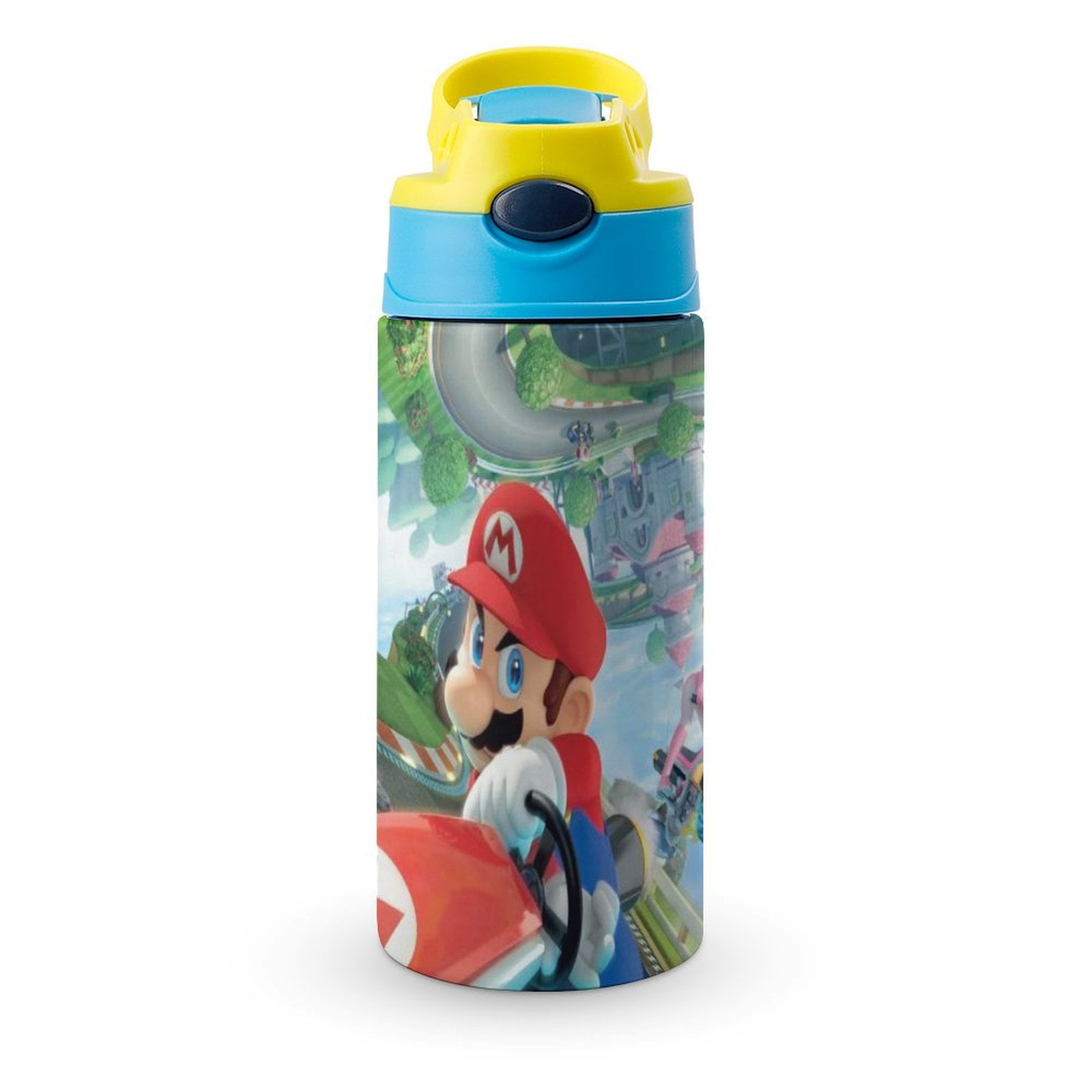 Super Mario Water Bottle, Insulated Water Cup with Pull Top Cap, 304 ...