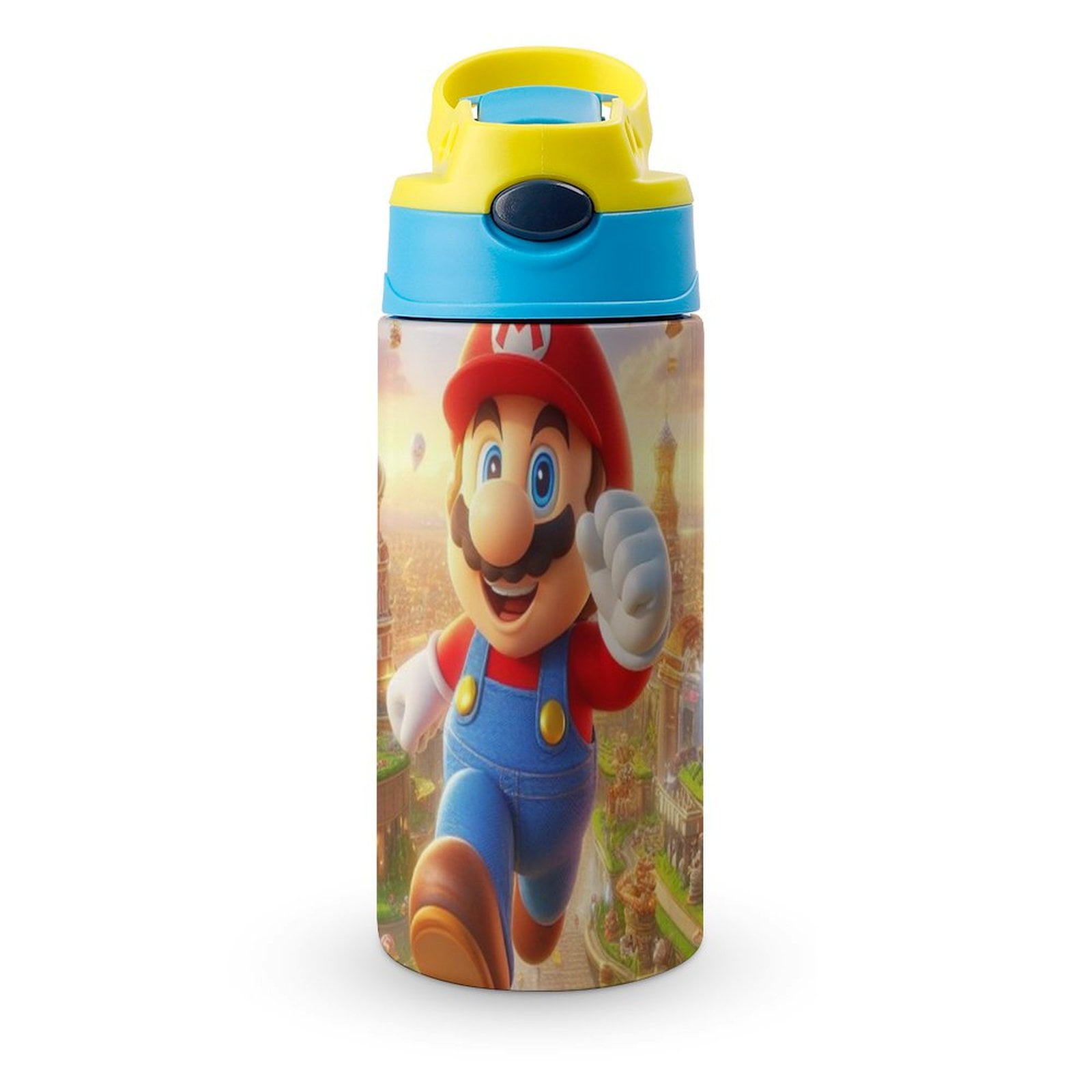 Super Mario Water Bottle, Insulated Water Cup with Pull Top Cap, 304 ...