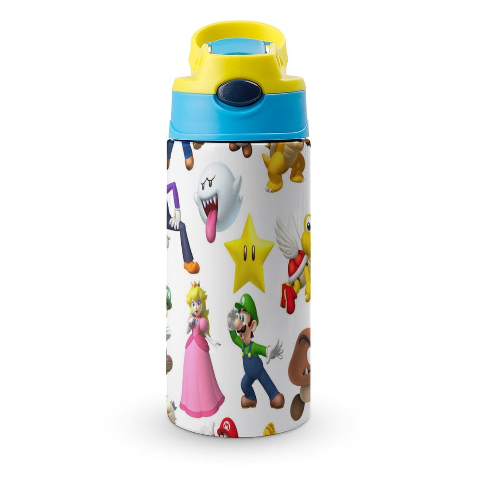 Super Mario Water Bottle, Insulated Water Cup with Pull Top Cap, 304 ...