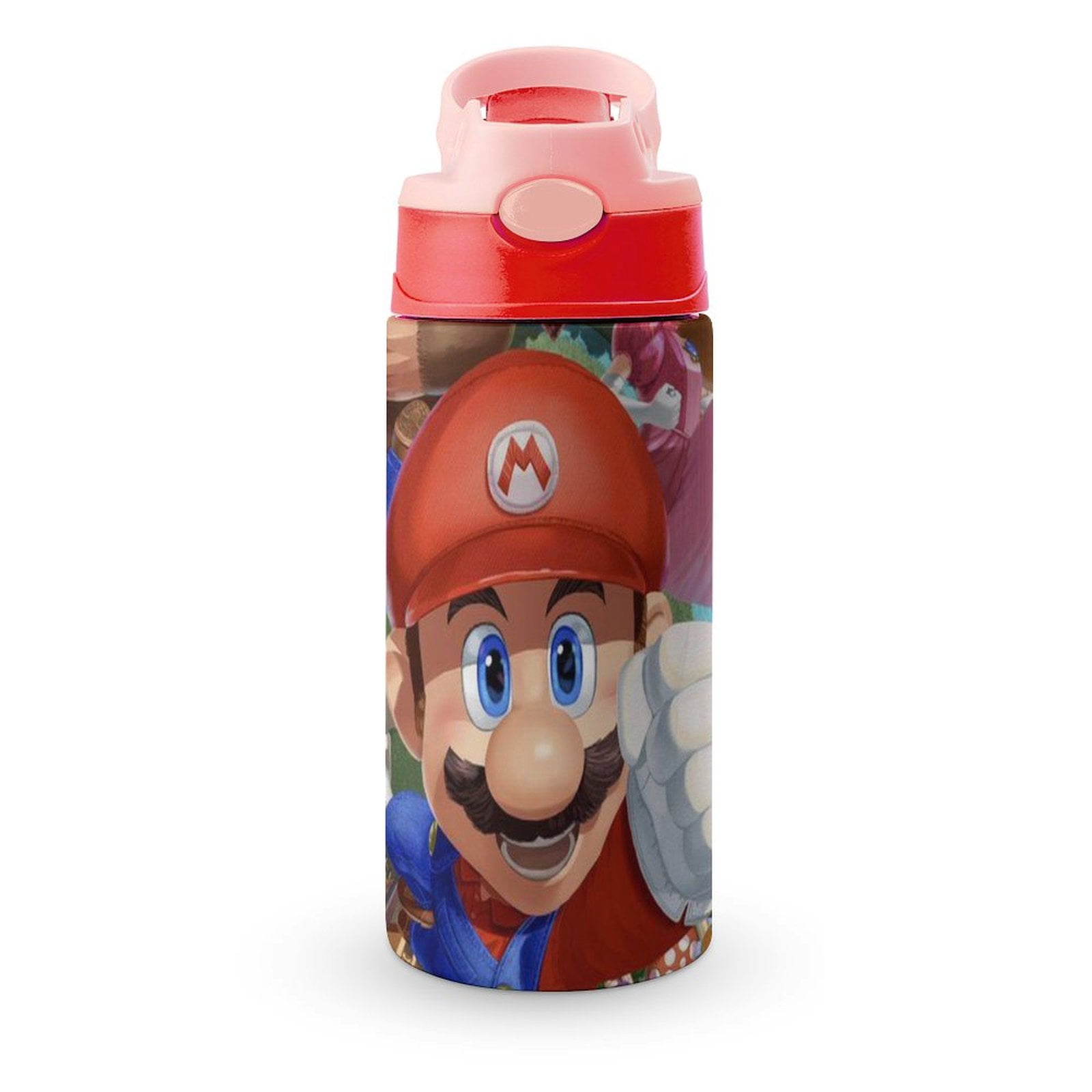 Super Mario Water Bottle, Insulated Water Cup with Pull Top Cap, 304 ...