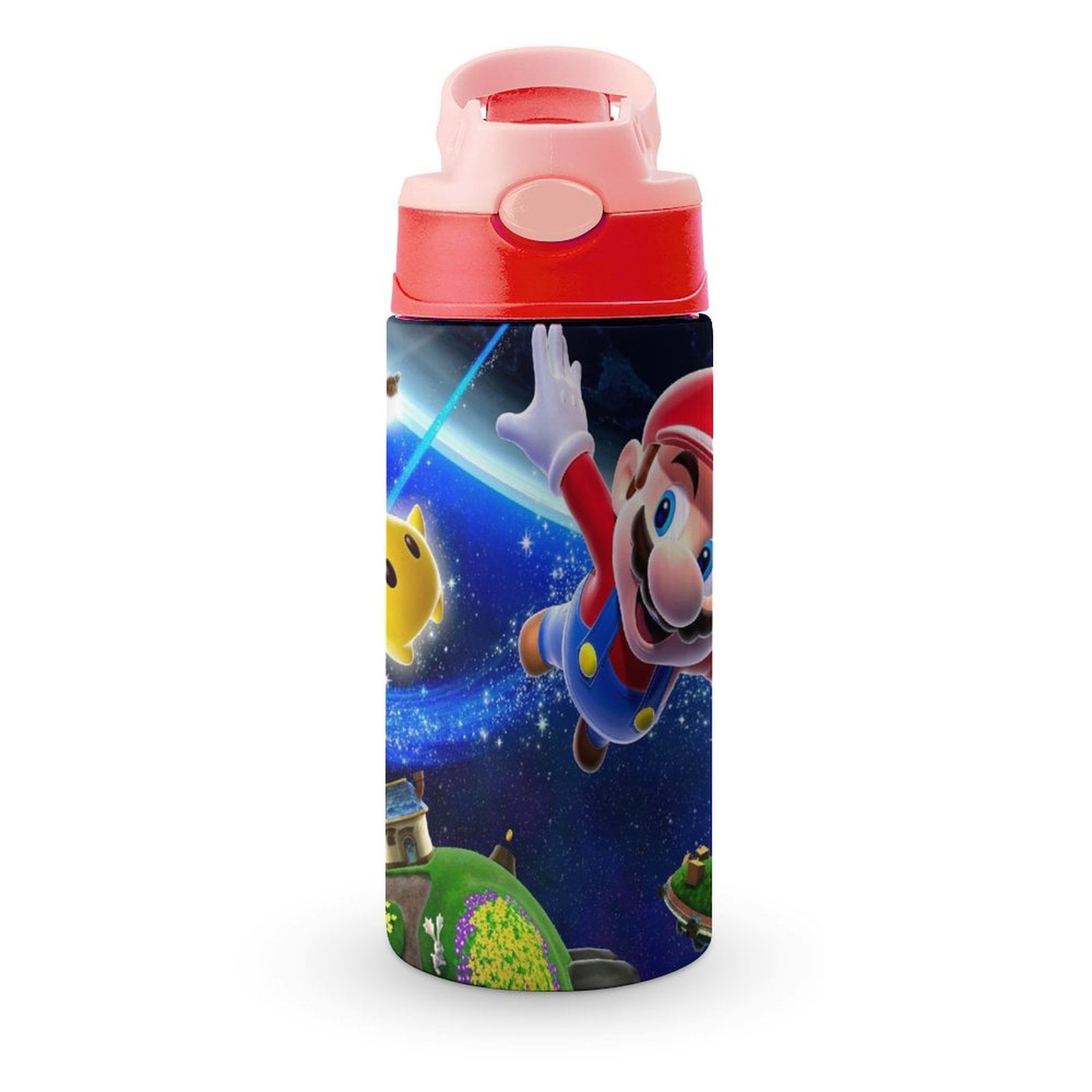 Super Mario Water Bottle, Insulated Water Cup with Pull Top Cap, 304 ...