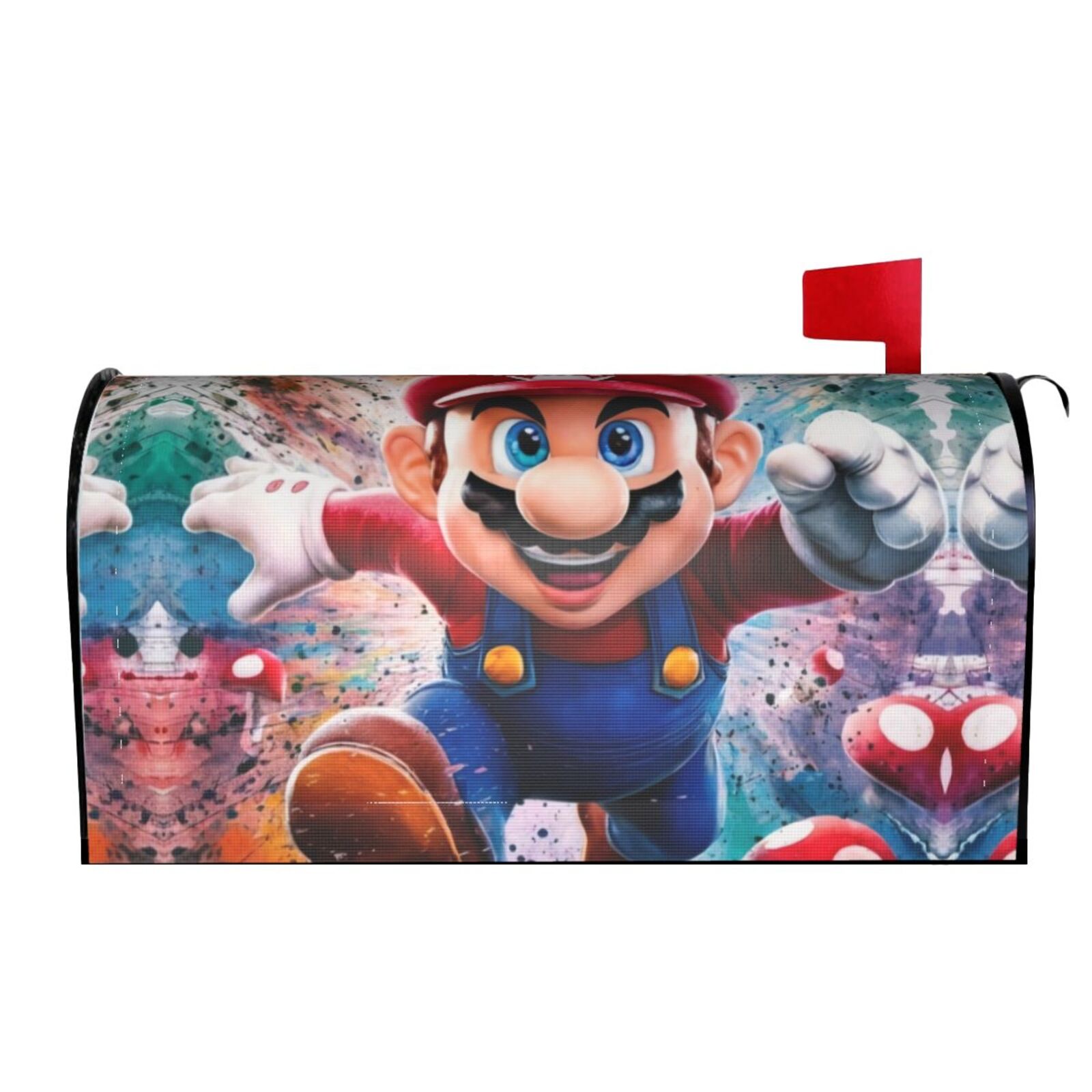 Super Mario Watercolor11 Cartoon Character Mailbox Cover Magnetic ...