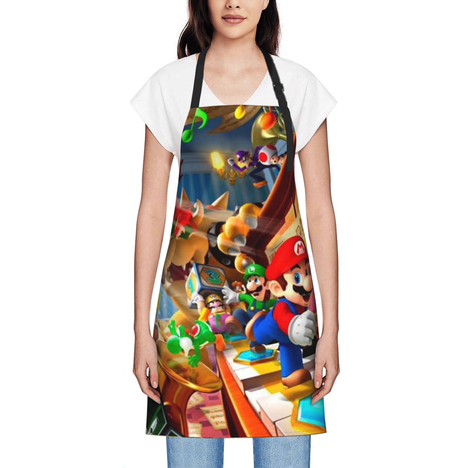 Super Mario Waterproof Apron For Women Kitchen Cooking Apron Funny Chef ...