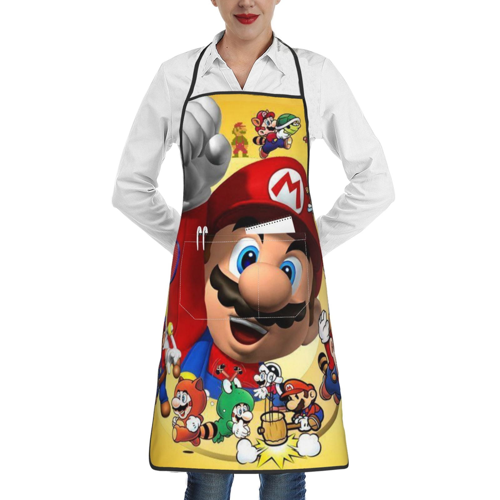 Super Mario Waterproof Apron Home Decor Kitchen Fashion Apron For ...