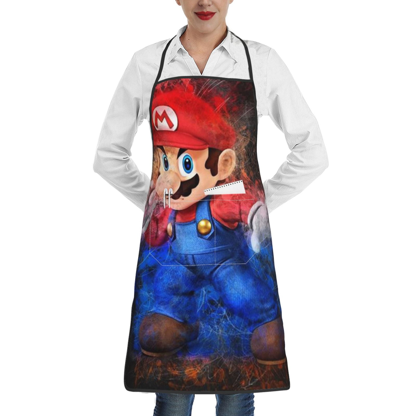 Super Mario Waterproof Apron Home Decor Kitchen Fashion Apron For ...