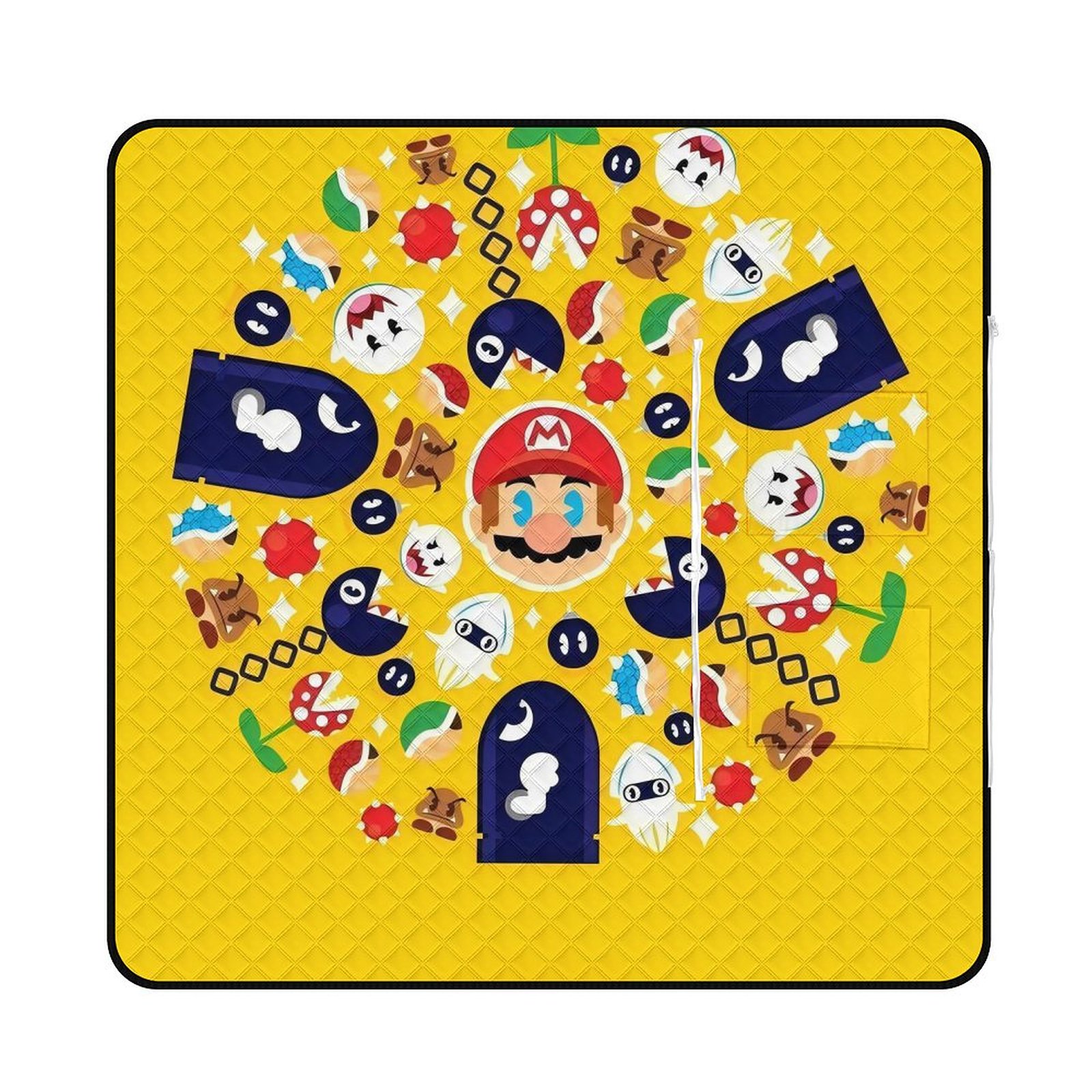 Super Mario Waterproof Foldable Beach Blanket Picnic Mat Tote Perfect ...