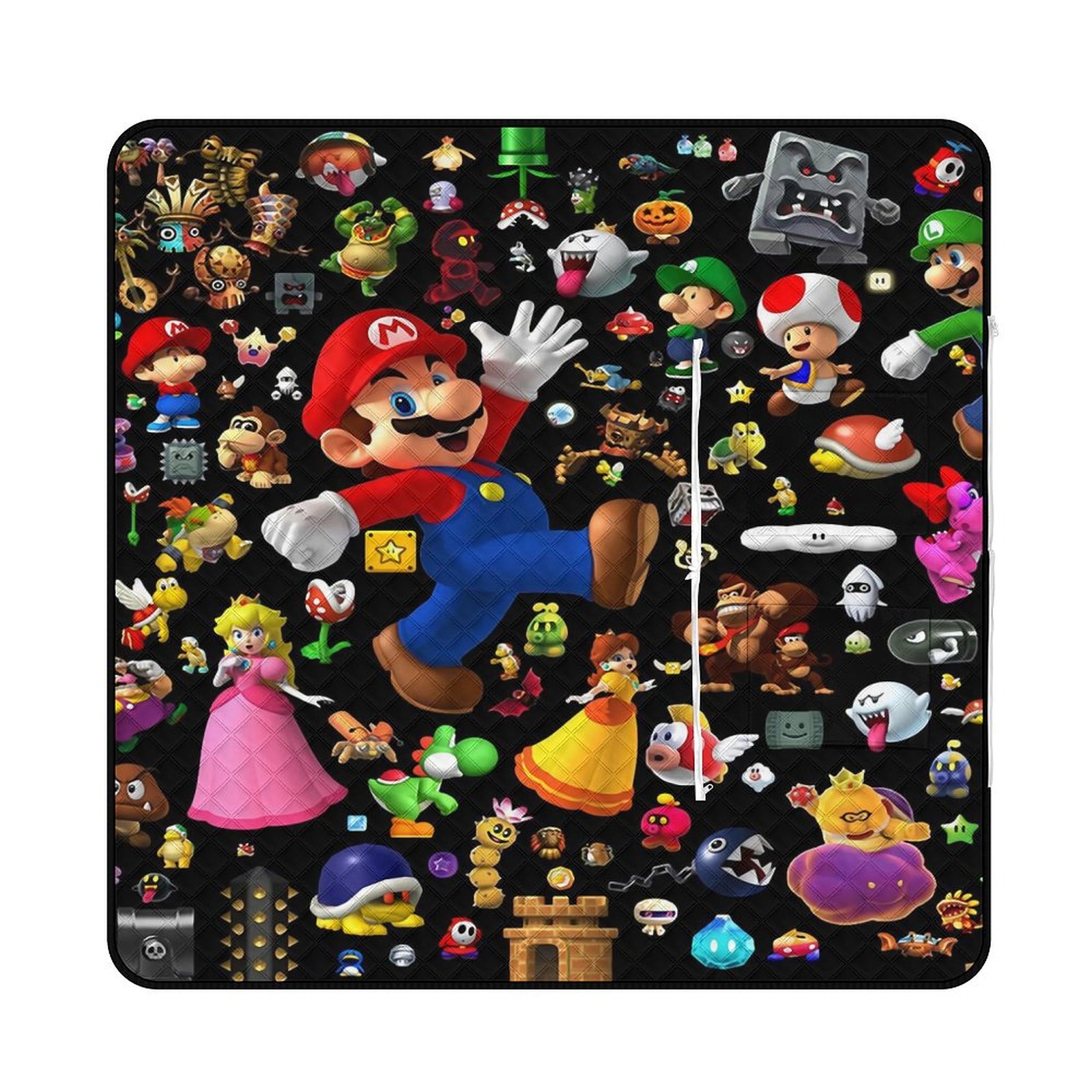 Super Mario Waterproof Foldable Beach Blanket Picnic Mat Tote Perfect ...