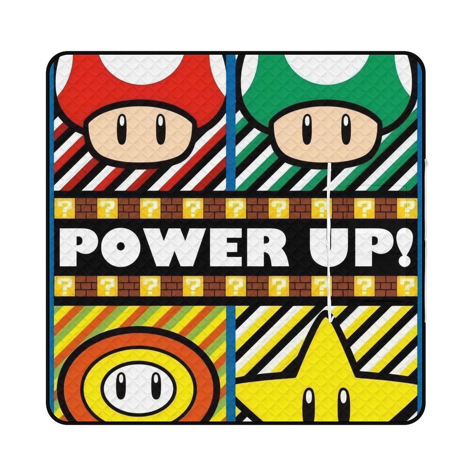 Super Mario Waterproof Foldable Beach Blanket Picnic Mat Tote Perfect ...