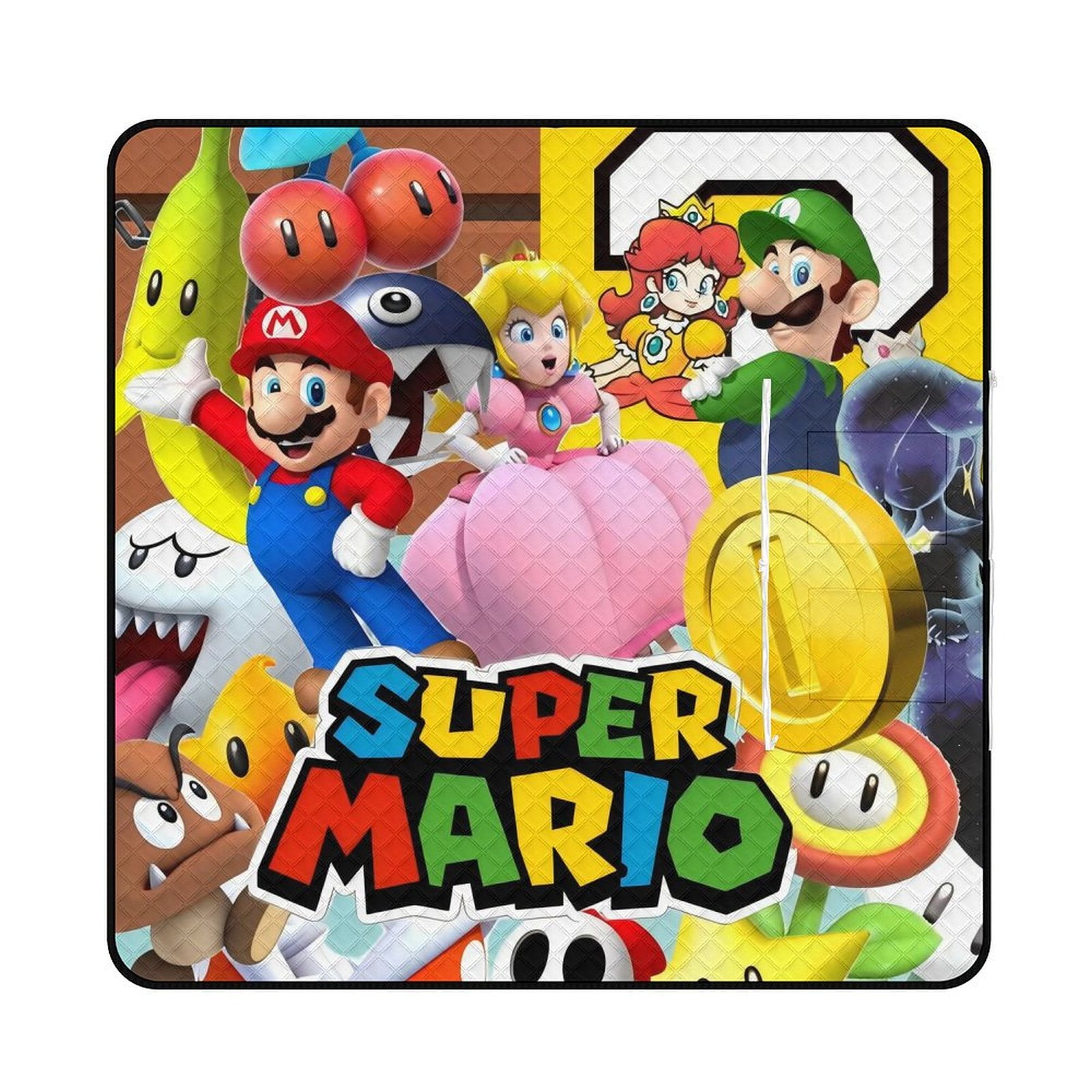 Super Mario Waterproof Foldable Beach Blanket Picnic Mat Tote Perfect ...