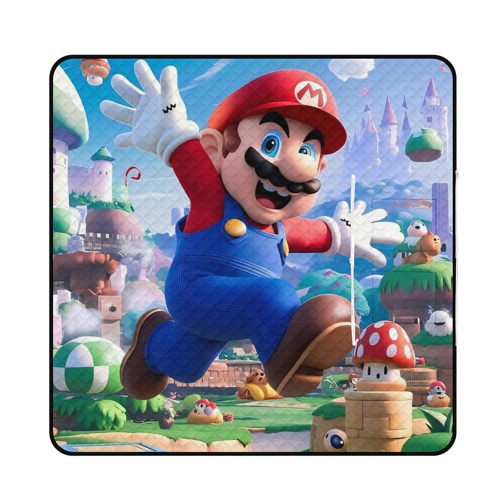 Super Mario Waterproof Foldable Beach Blanket Picnic Mat Tote Perfect for Camping Beach Hiking ...