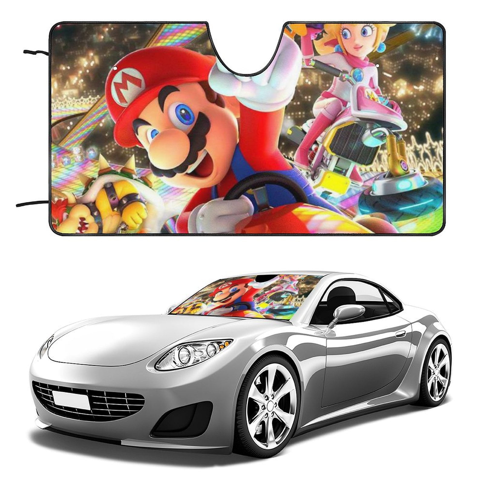 Super Mario Windshield Sunshades UV Reflector Sun Visor Foldable Car ...