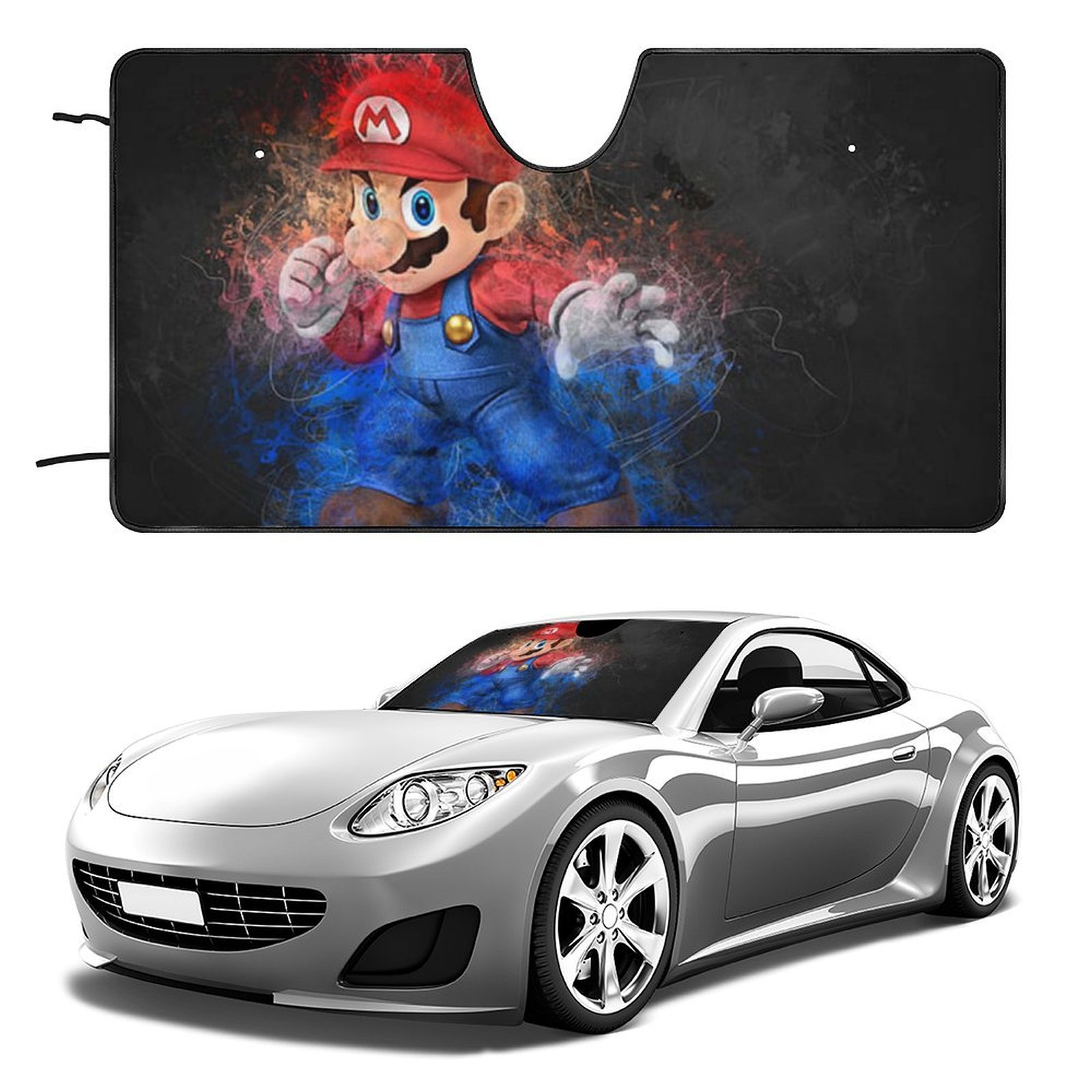 Super Mario Windshield Sunshades UV Reflector Sun Visor Foldable Car ...