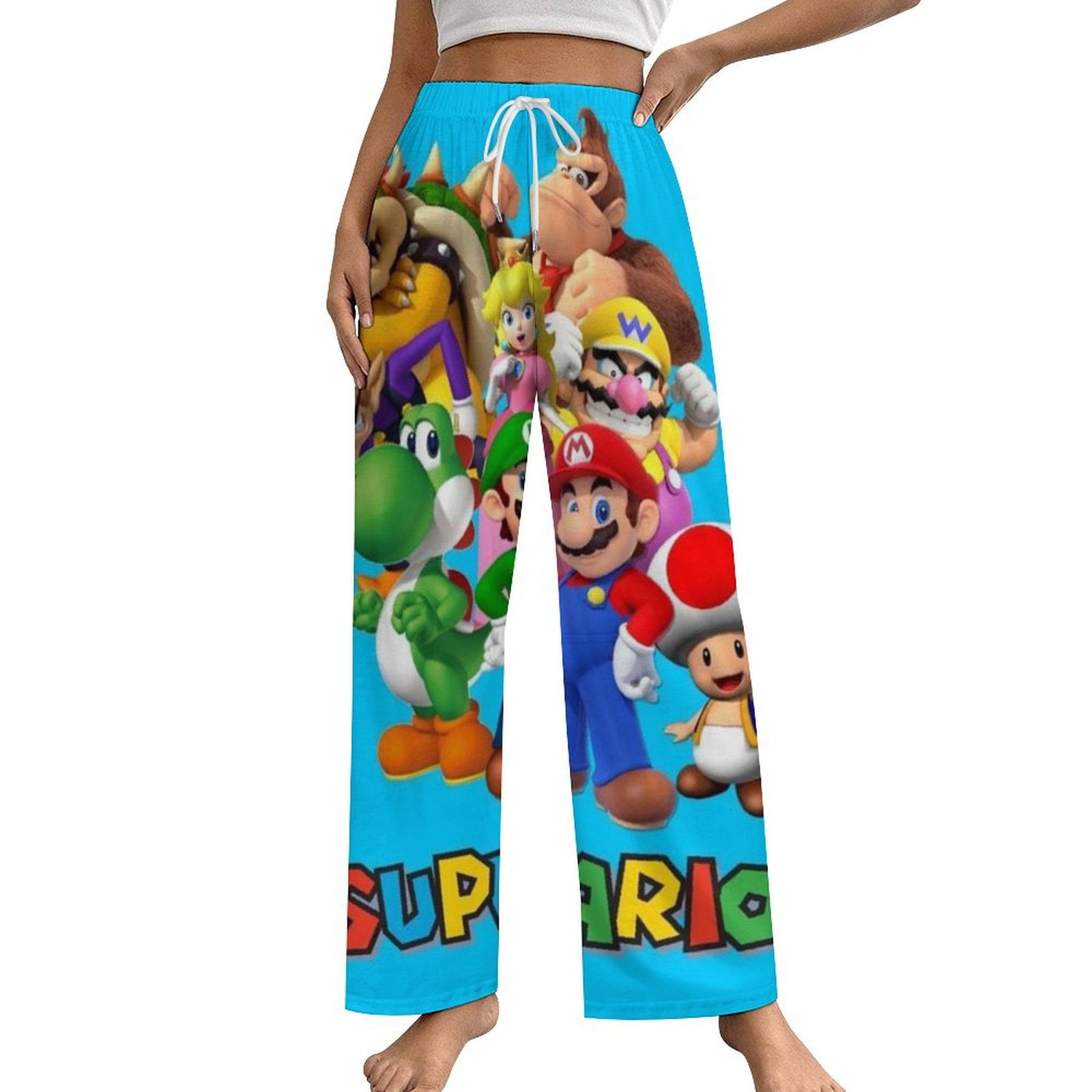 Super Mario Women Pajama Pants Causal Comfy Lounge Sleep Bottoms Loose ...