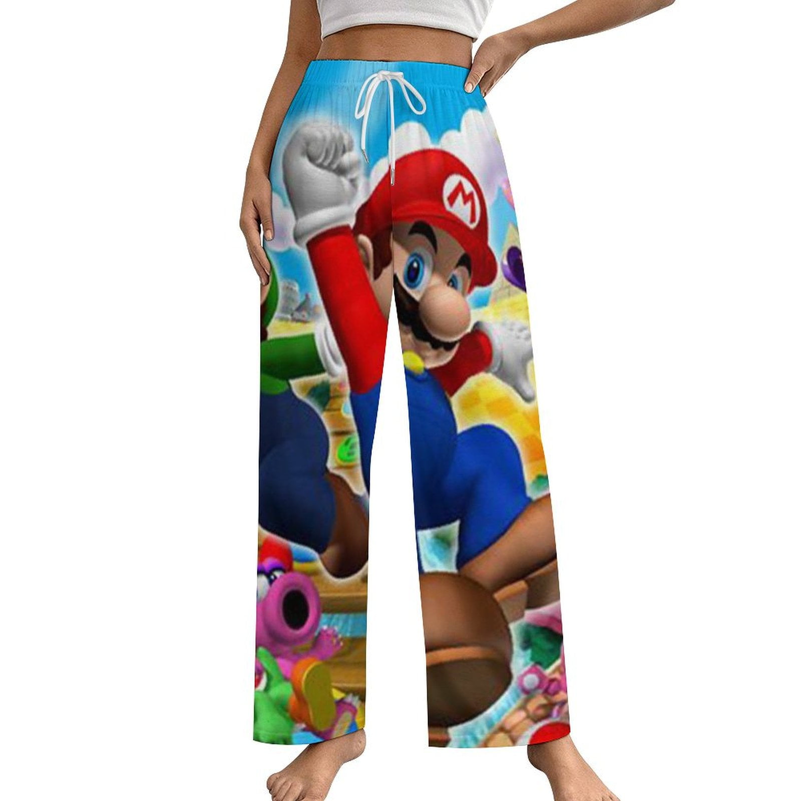 Super Mario Women Pajama Pants Causal Comfy Lounge Sleep Bottoms Loose ...
