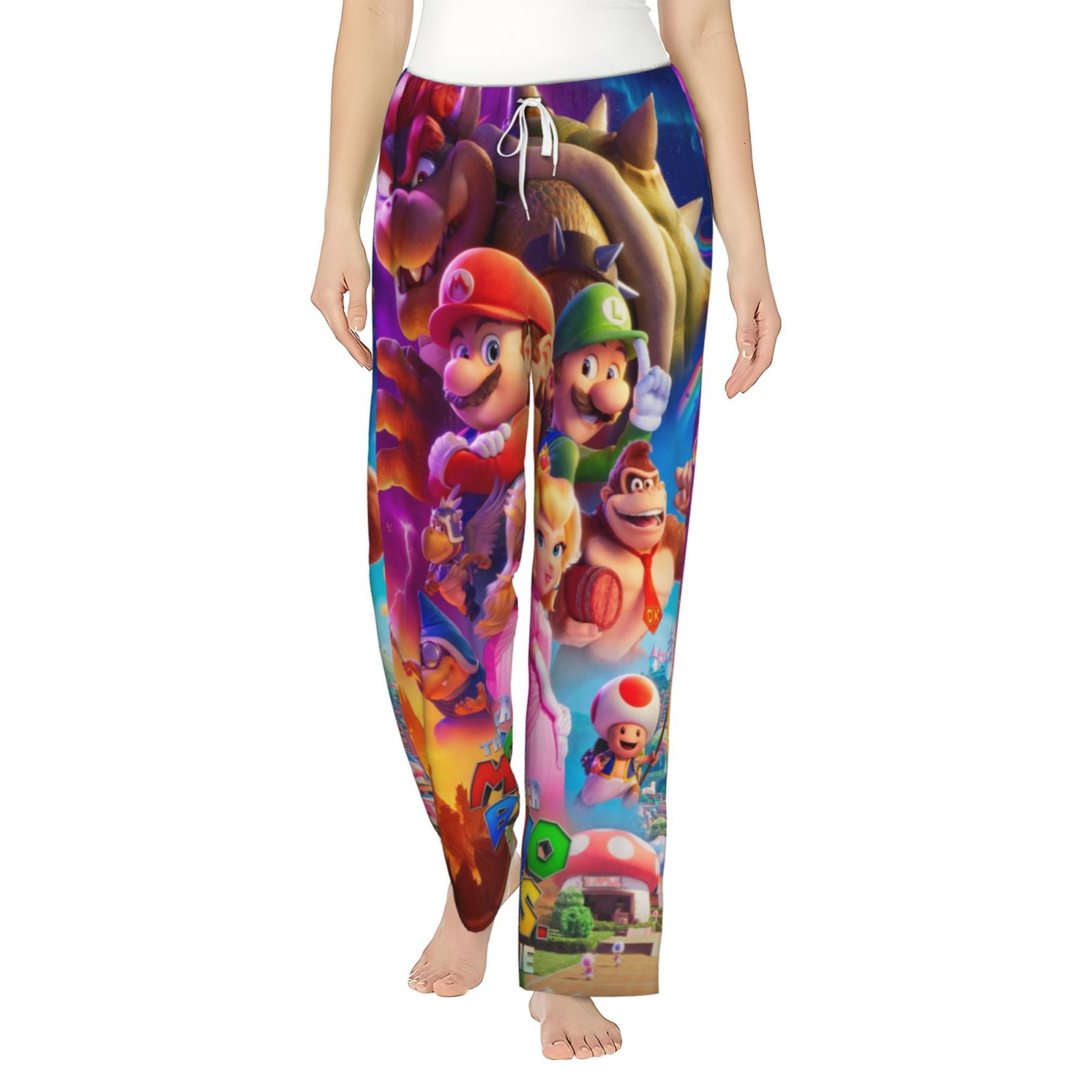 Super Mario Women'S Comfort Lounge Pajama Pants With Pockets And ...