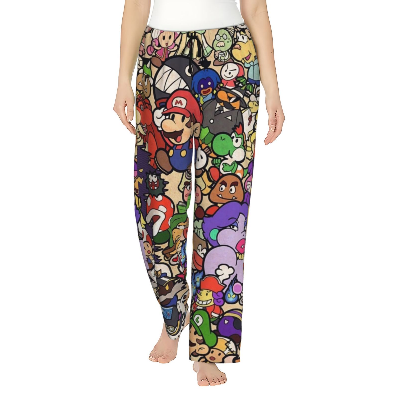 Super Mario Women'S Comfort Lounge Pajama Pants With Pockets And ...