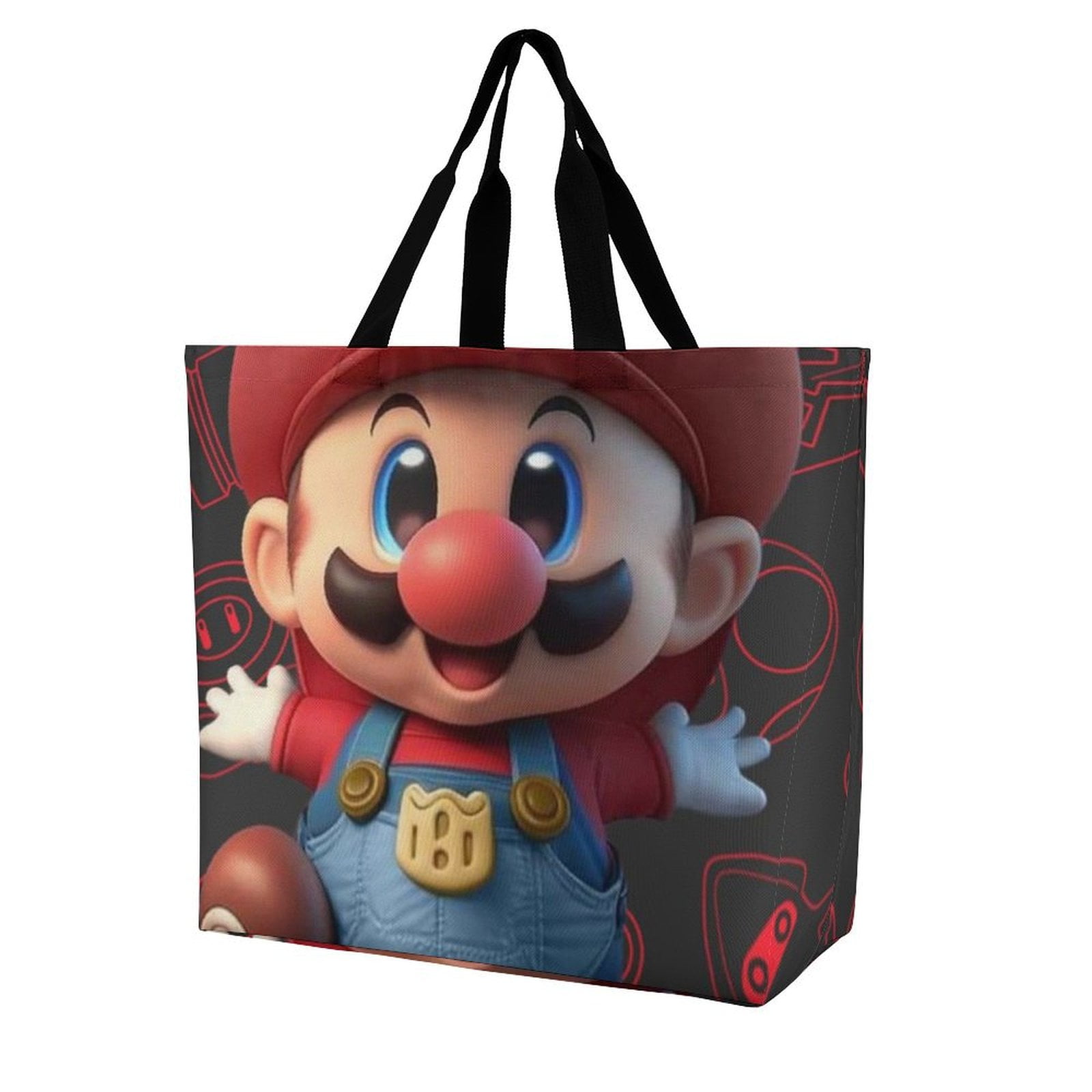 Super Mario Women Tote Bags Lightweight One Shoulder Shopping Bag ...