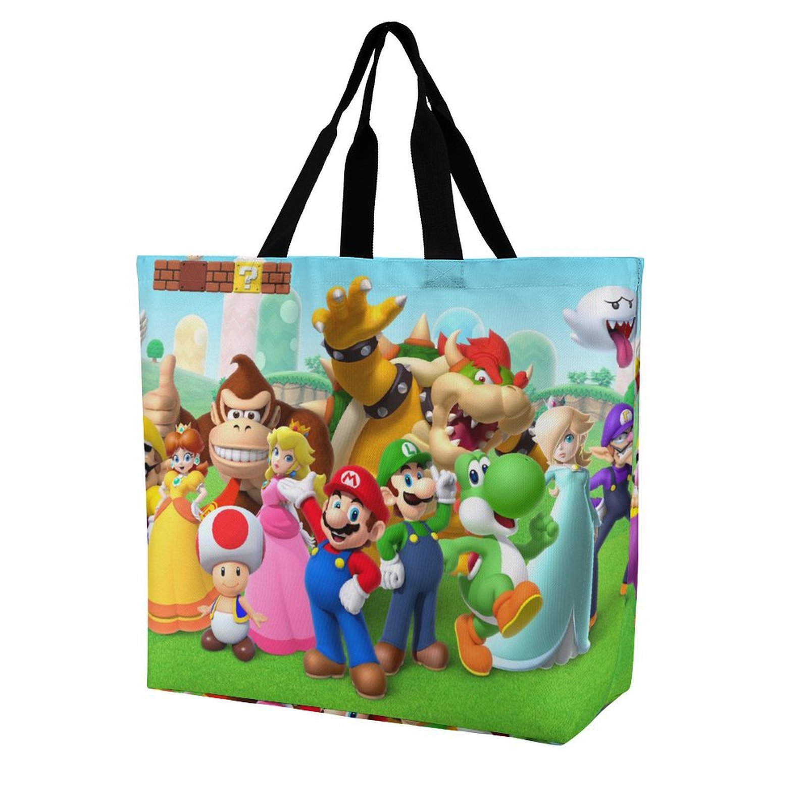 Super Mario Women Tote Bags Lightweight One Shoulder Shopping Bag ...