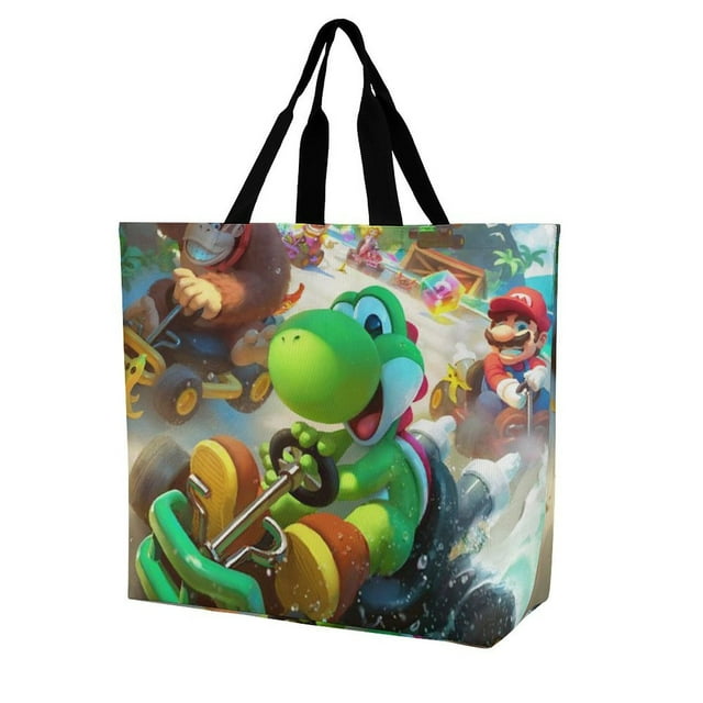 Super Mario Women Tote Bags Lightweight One Shoulder Shopping Bag ...