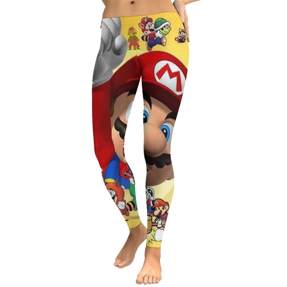 Super Mario Women's Yoga Pants High Waisted Tummy Control Non See ...