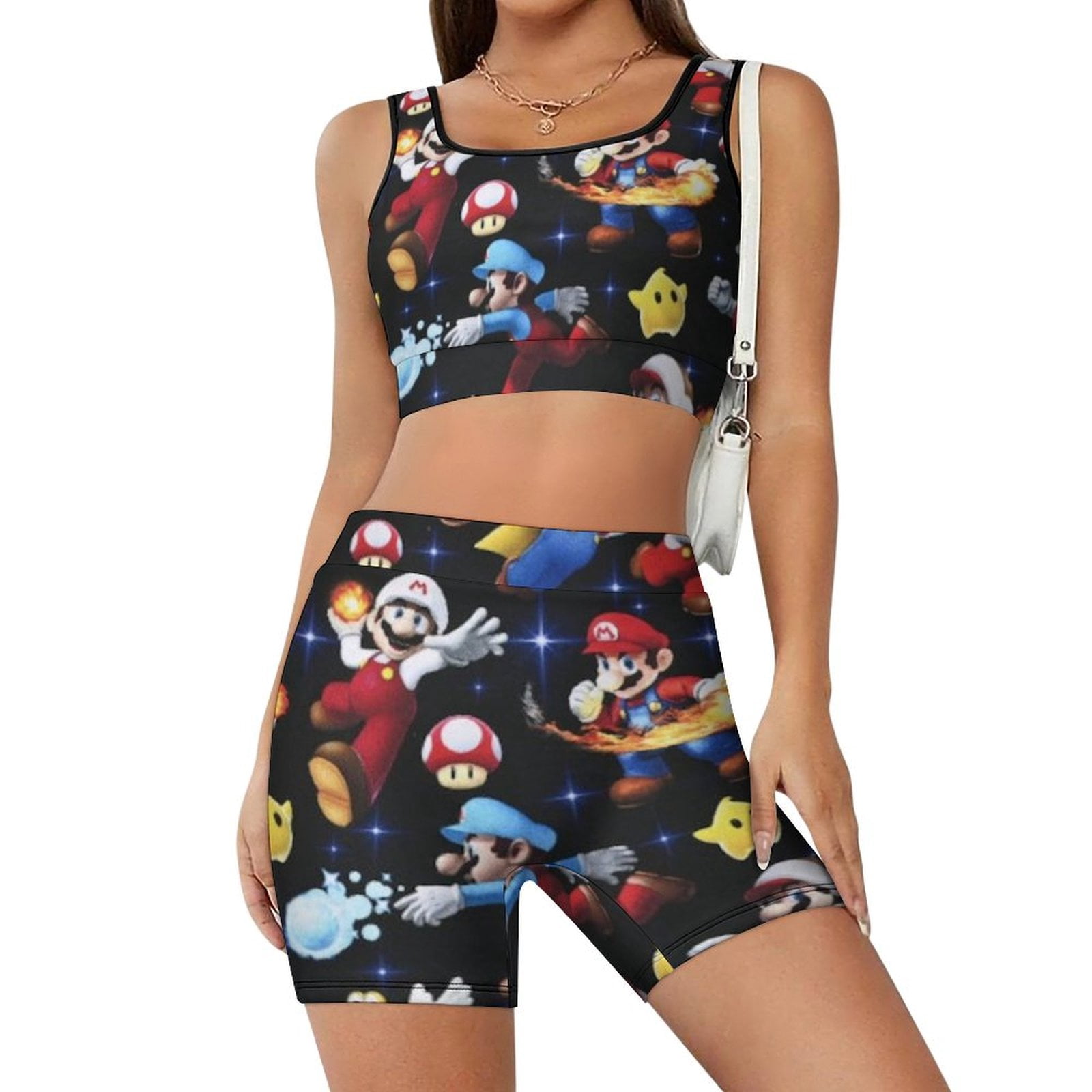 Super Mario Women's yoga and fitness set 2 piece L - Walmart.com