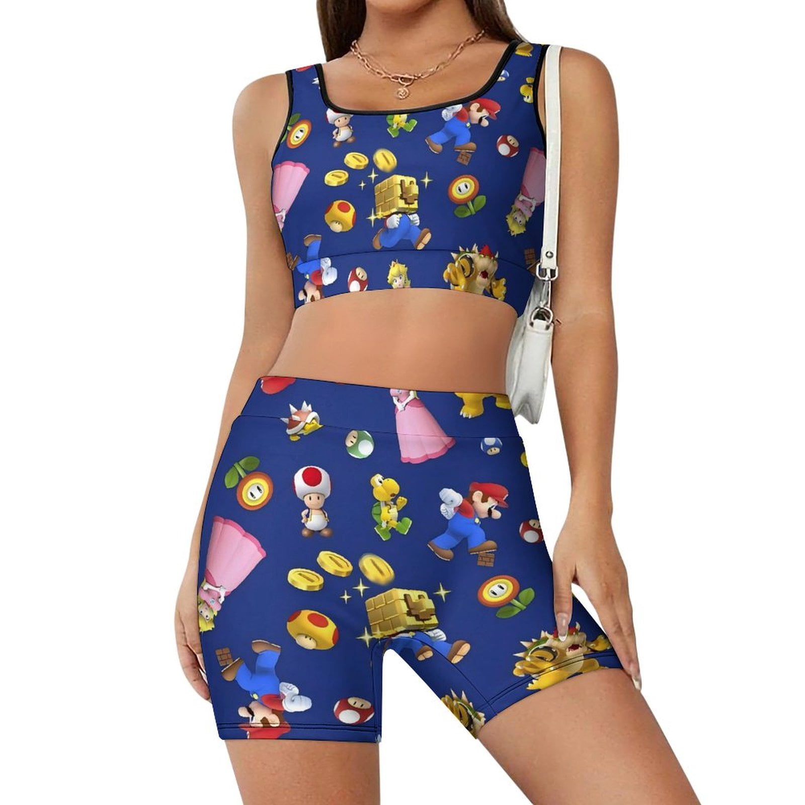 Super Mario Women's yoga and fitness set 2 piece S - Walmart.com