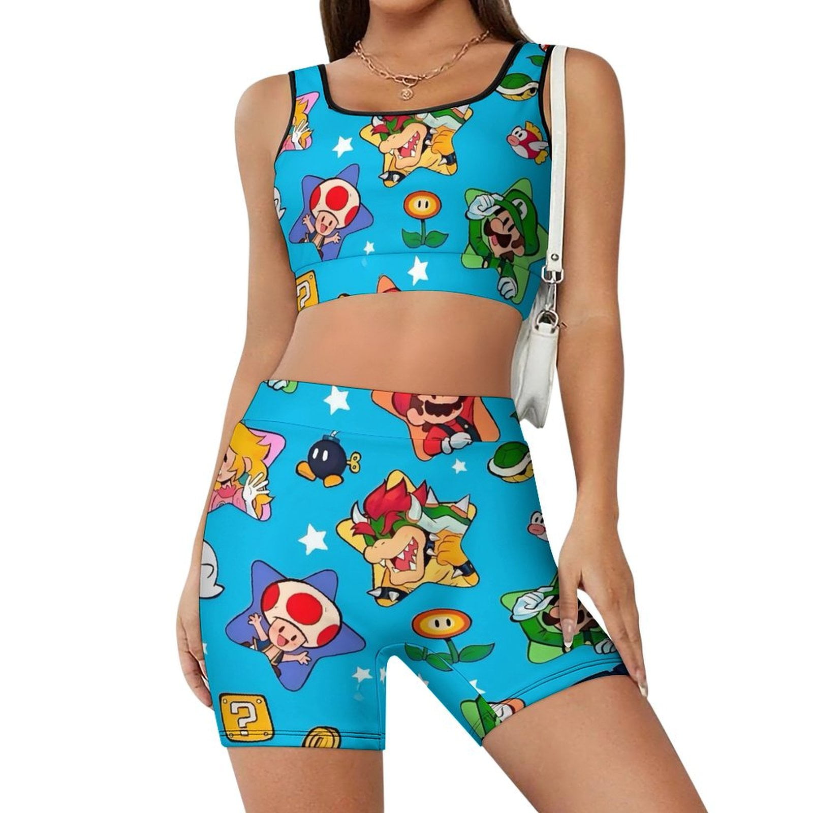 Super Mario Women's yoga and fitness set 2 piece S - Walmart.com