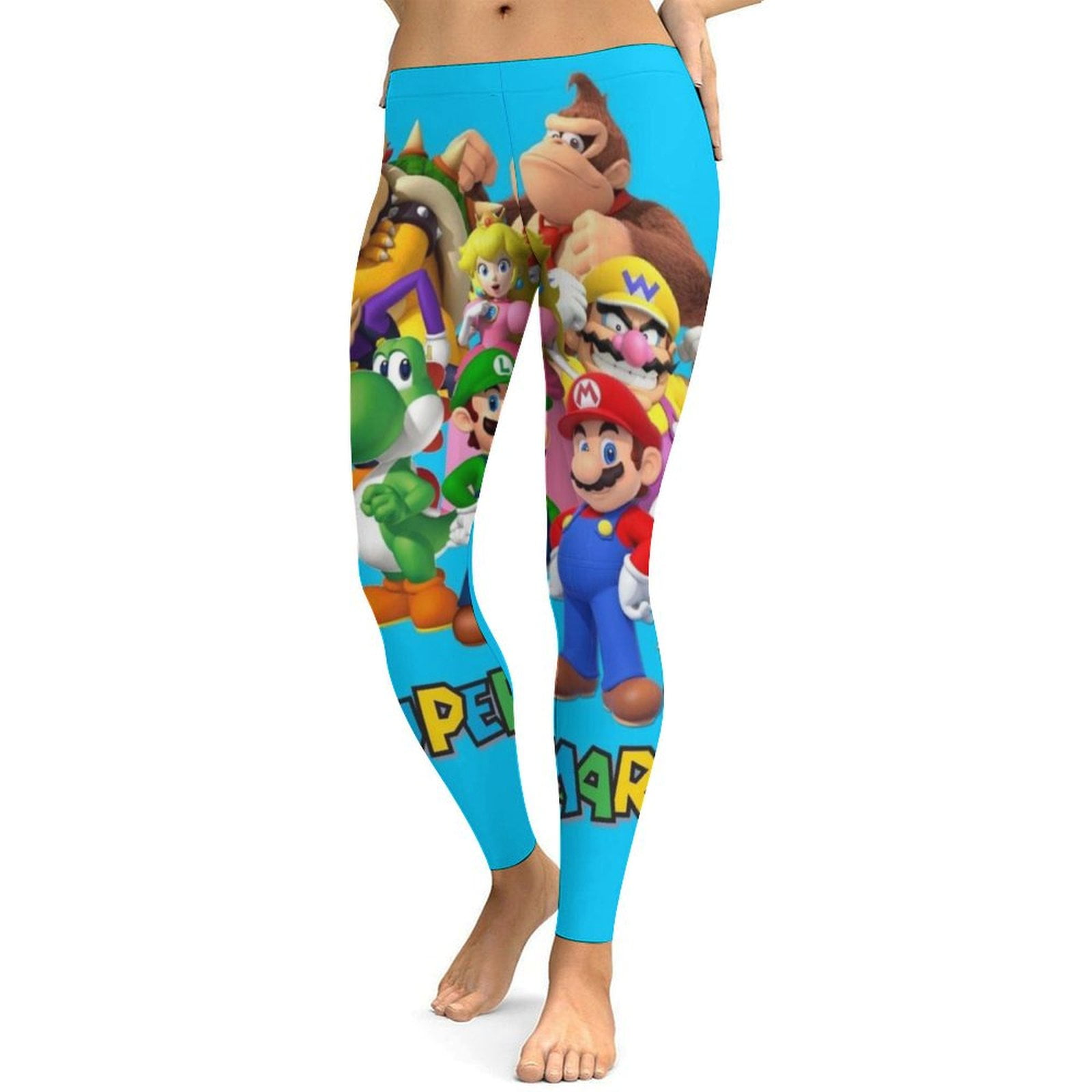 Super Mario Womens Athletic Leggings Soft High Waist Yoga Pants Workout ...