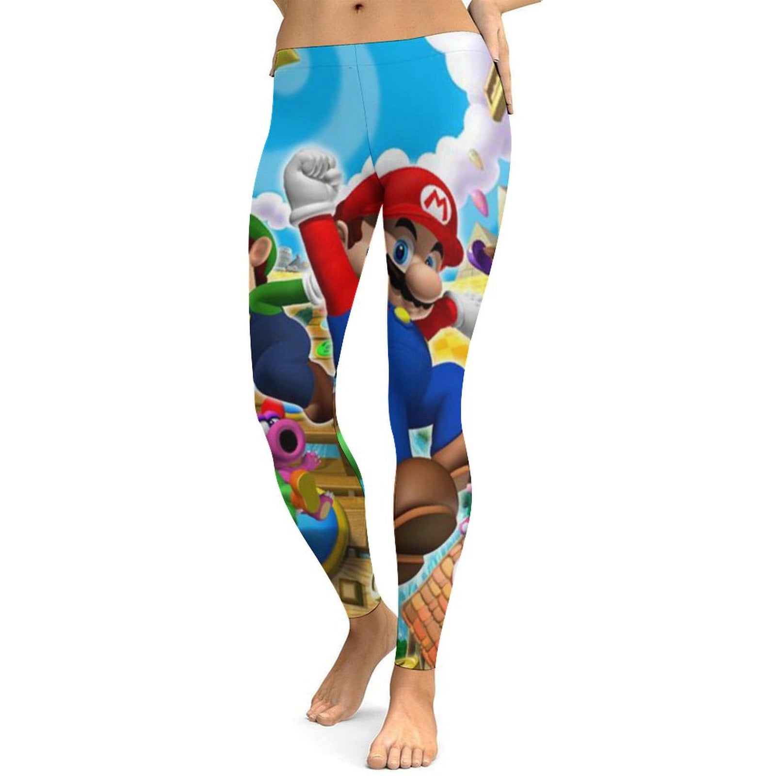 Super Mario Womens Athletic Leggings Soft High Waist Yoga Pants Workout ...