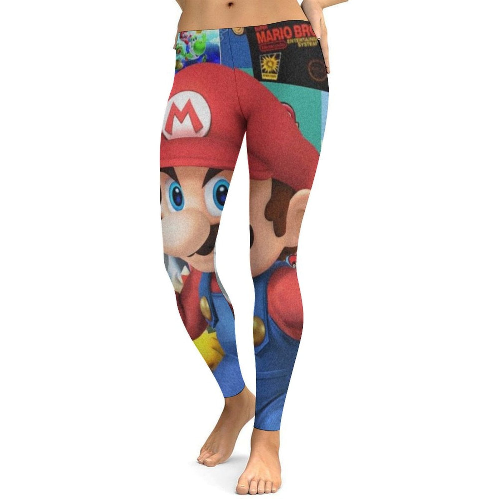 Super Mario Womens Athletic Leggings Soft High Waist Yoga Pants Workout ...