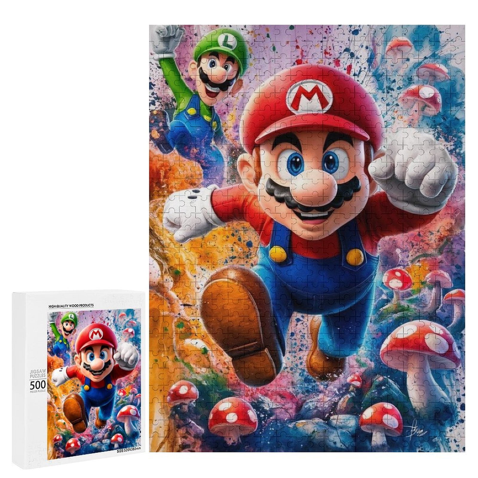 Super Mario Wooden Jigsaw Puzzles for Adults Teens, Interactive Art ...