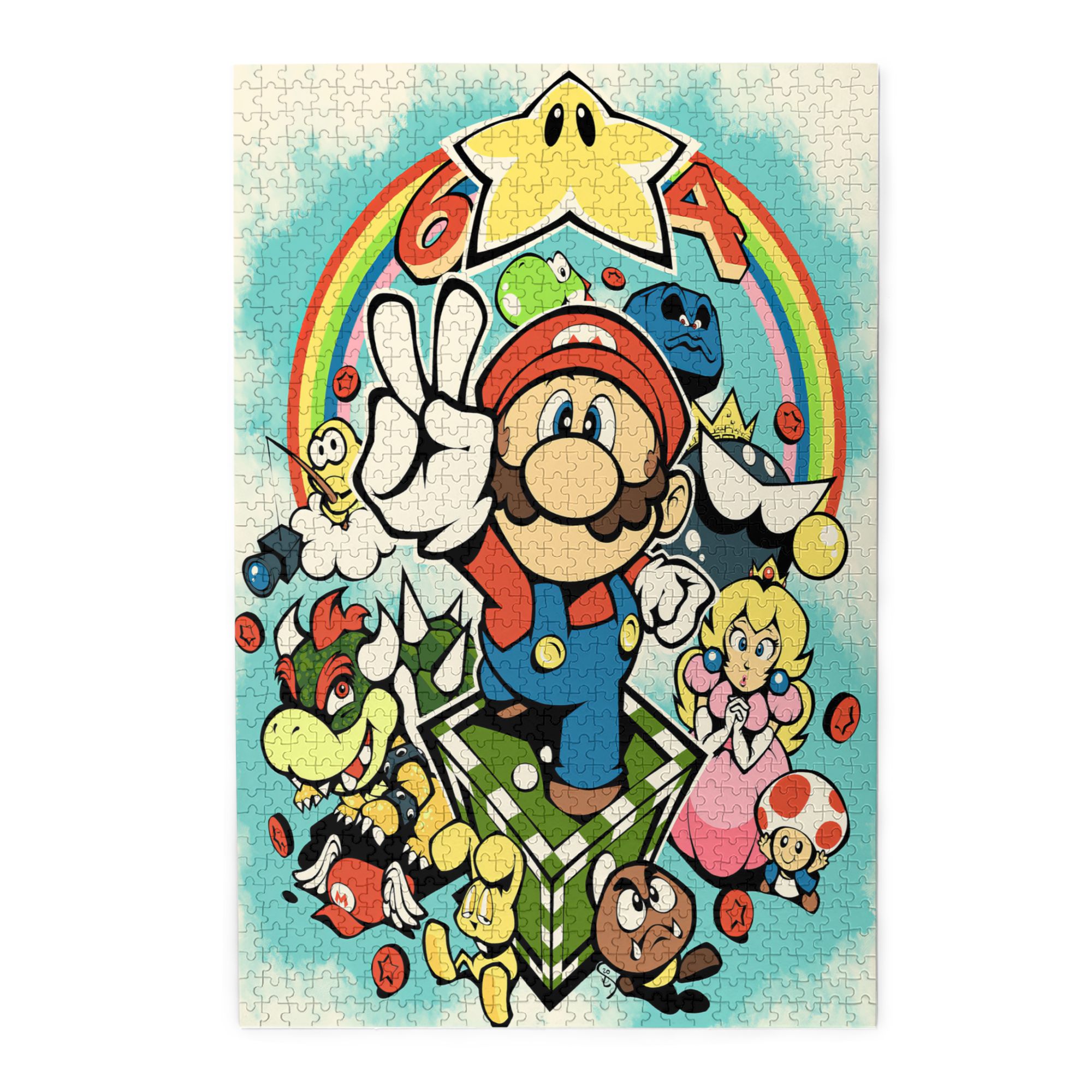 Super Mario Wooden Puzzle 1000 PCS in Plastic Box, DIY Jigsaw Puzzle ...