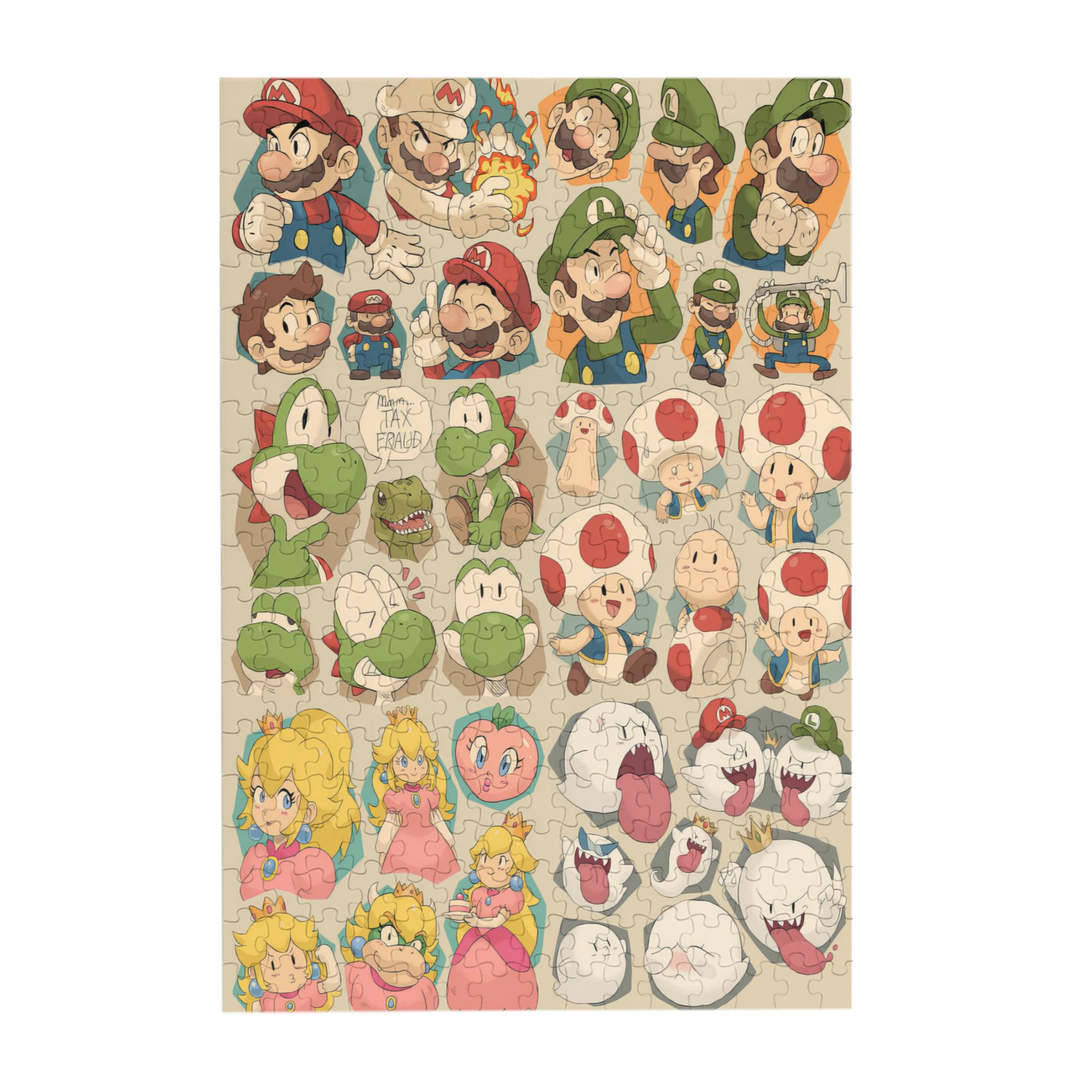 Super Mario Wooden Puzzle 300 PCS in Plastic Box, DIY Jigsaw Puzzle for ...