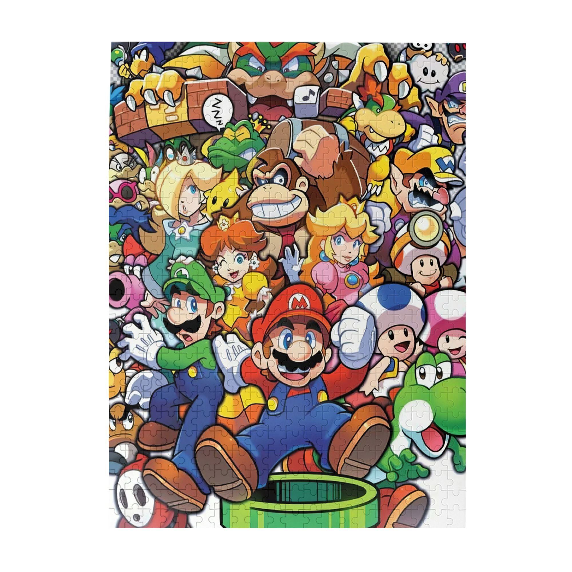 Super Mario Wooden Puzzle 500 PCS in Plastic Box, DIY Jigsaw Puzzle for ...