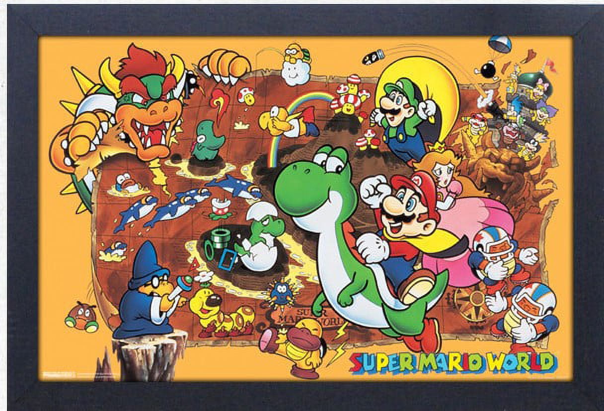 Super Mario World' 11 X 17 Framed Gel-Coat Print - Walmart.com